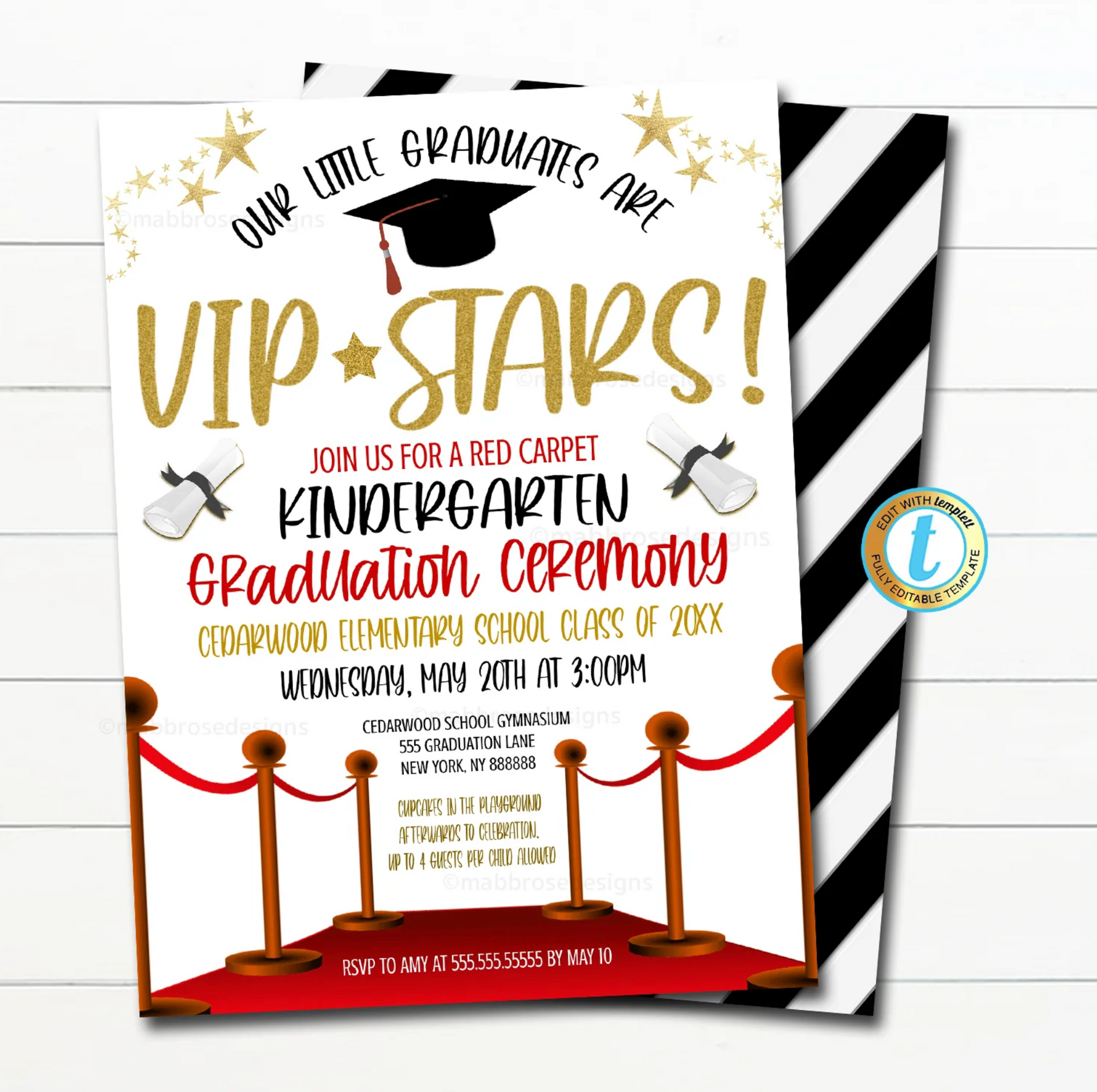 Hollywood Red Carpet Graduation Templates | Tidylady Printables ...