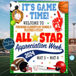 All Star Sports Theme Appreciation Week Printable Party Set — TidyLady ...