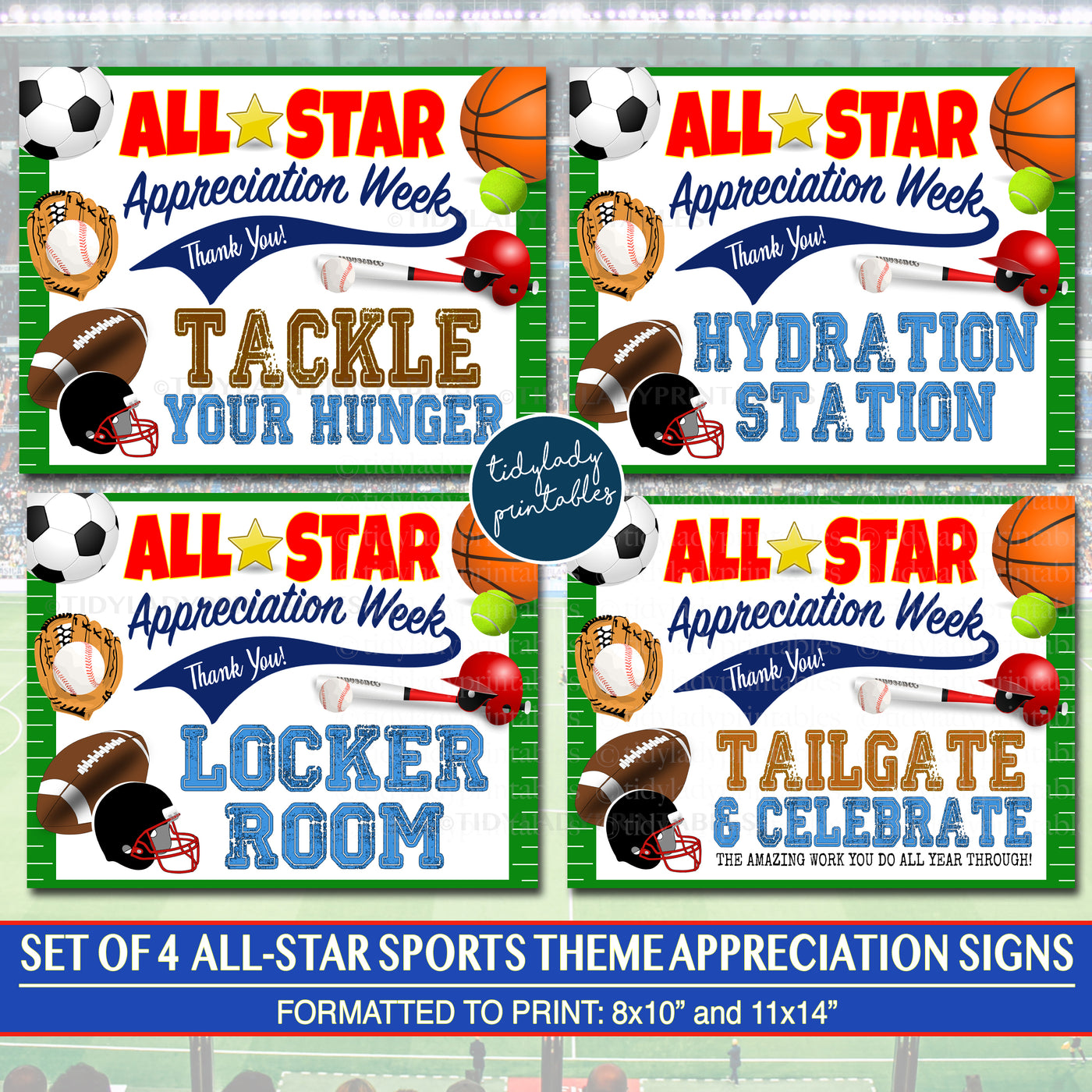 All Star Sports Theme Appreciation Week Printable Party Set — TidyLady ...