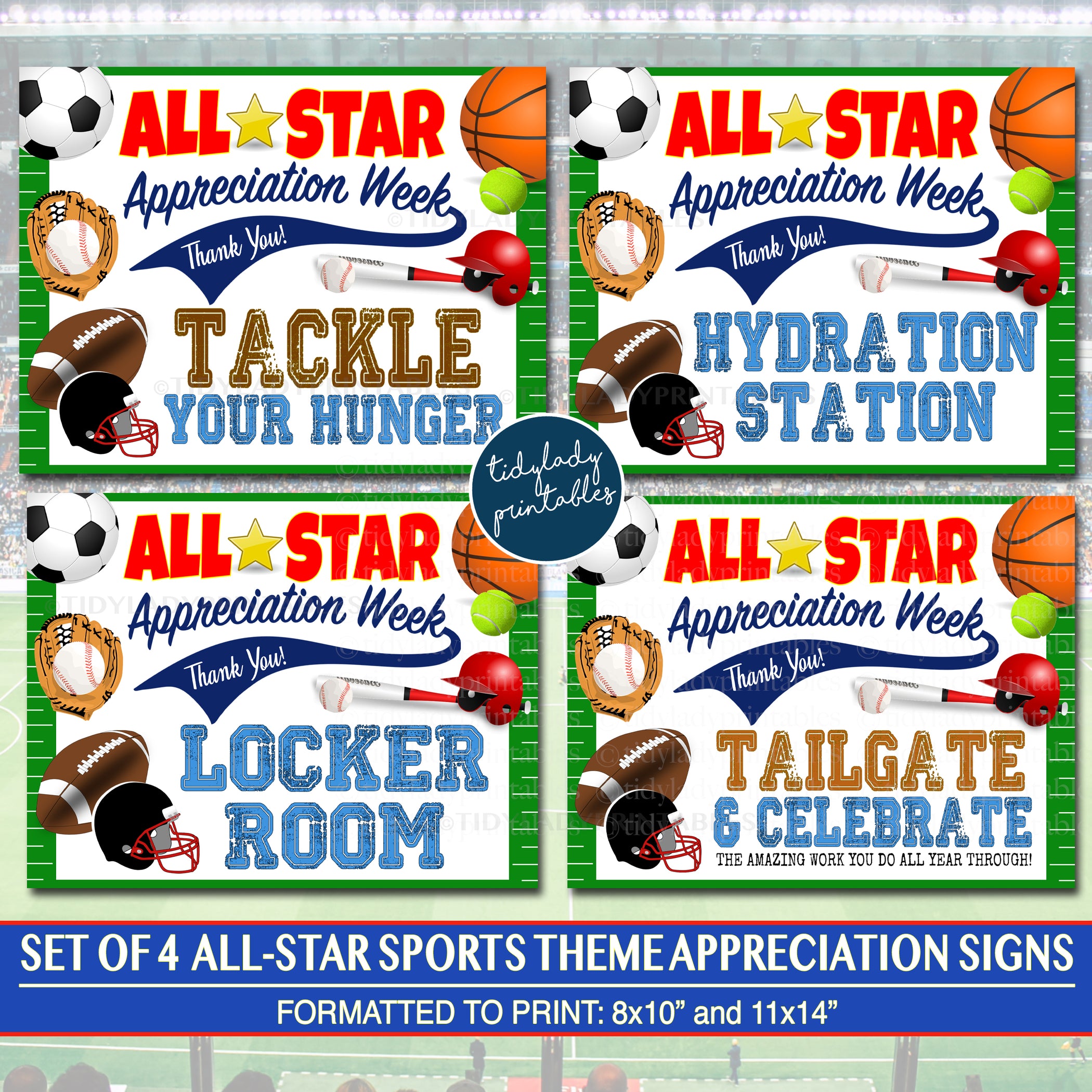 All Star Sports Theme Appreciation Week Printable Party Set — TidyLady ...