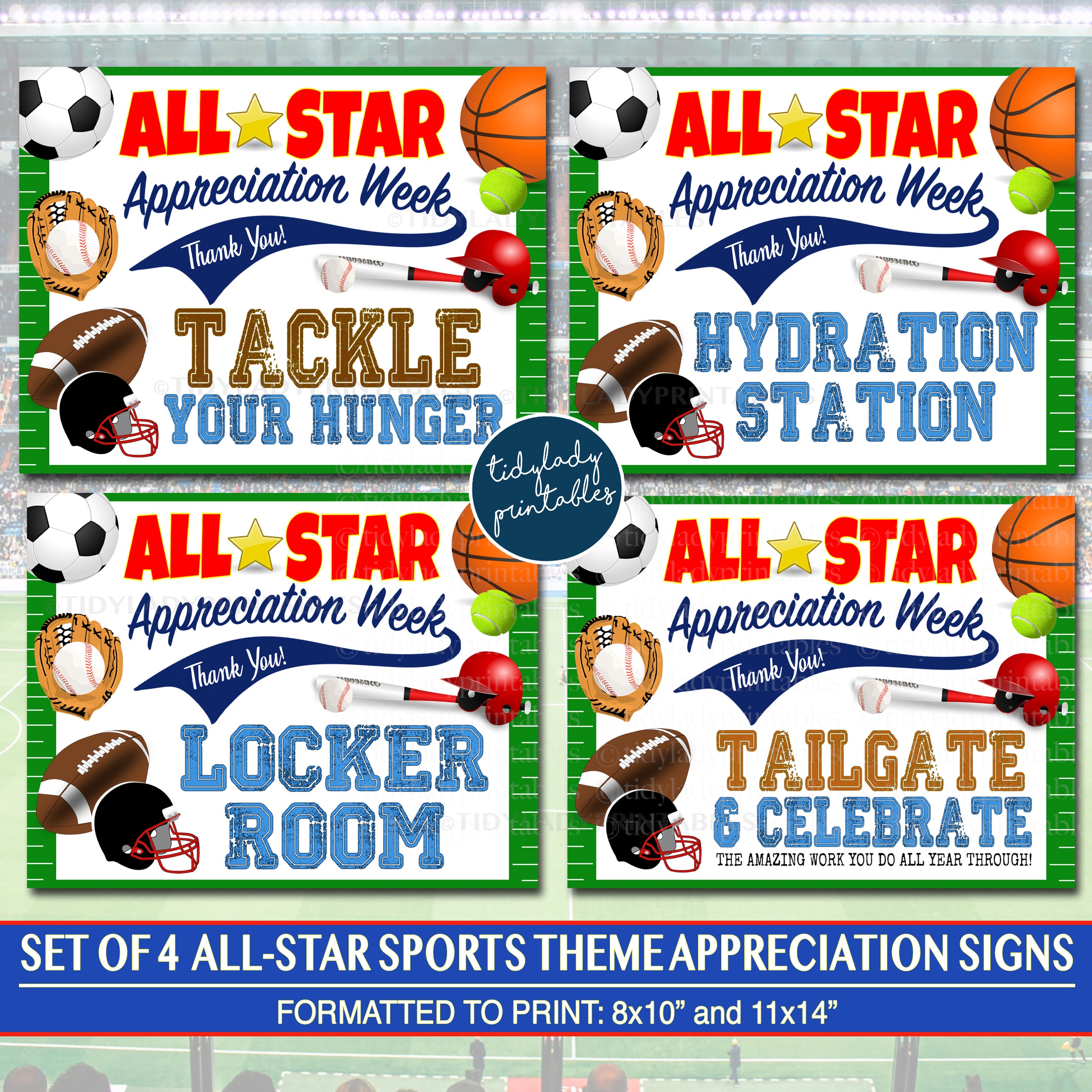 All Star Sports Theme Appreciation Week Printable Party Set — TidyLady ...