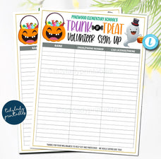 Halloween Trunk or Treat Fundraiser Editable Template Set — TidyLady ...