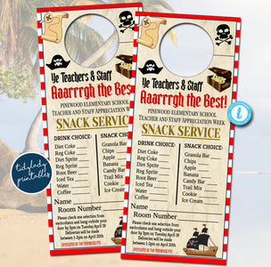 Pirate Theme Teacher Appreciation Week Printable Party Set — TidyLady ...