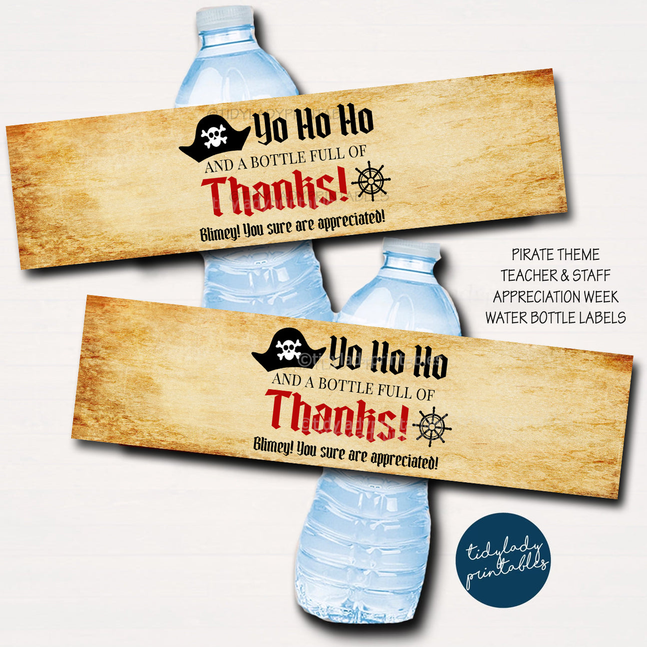 Pirate Theme Teacher Appreciation Week Printable Party Set — TidyLady ...
