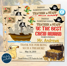 Pirate Theme Teacher Appreciation Week Printable Party Set — TidyLady ...