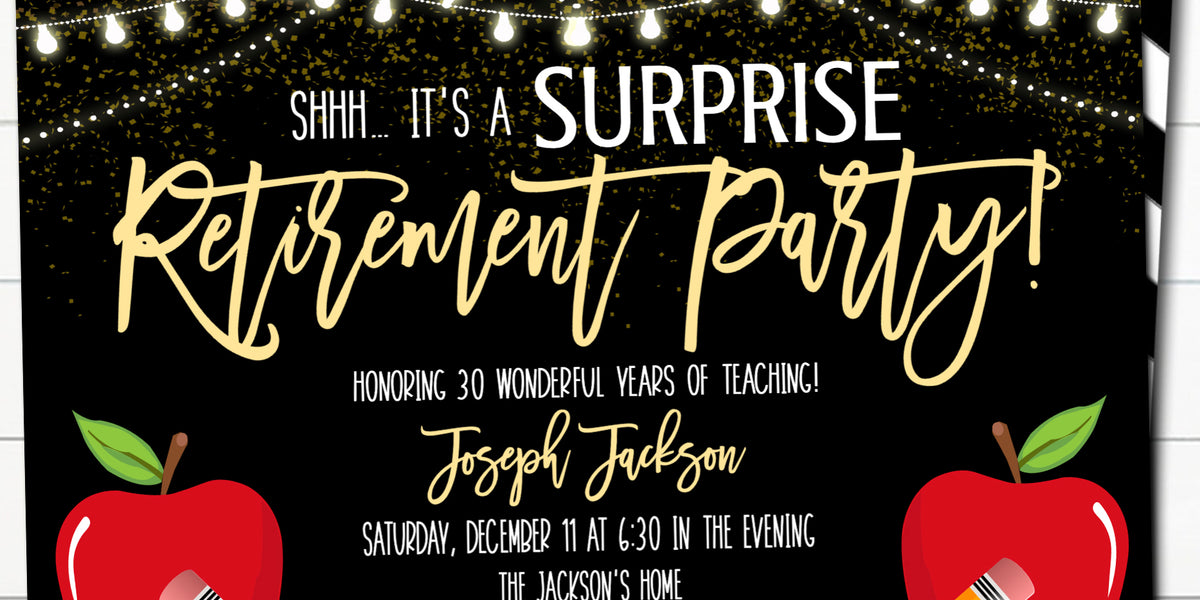 Editable Teacher Retirement Invite | TidyLady Printables