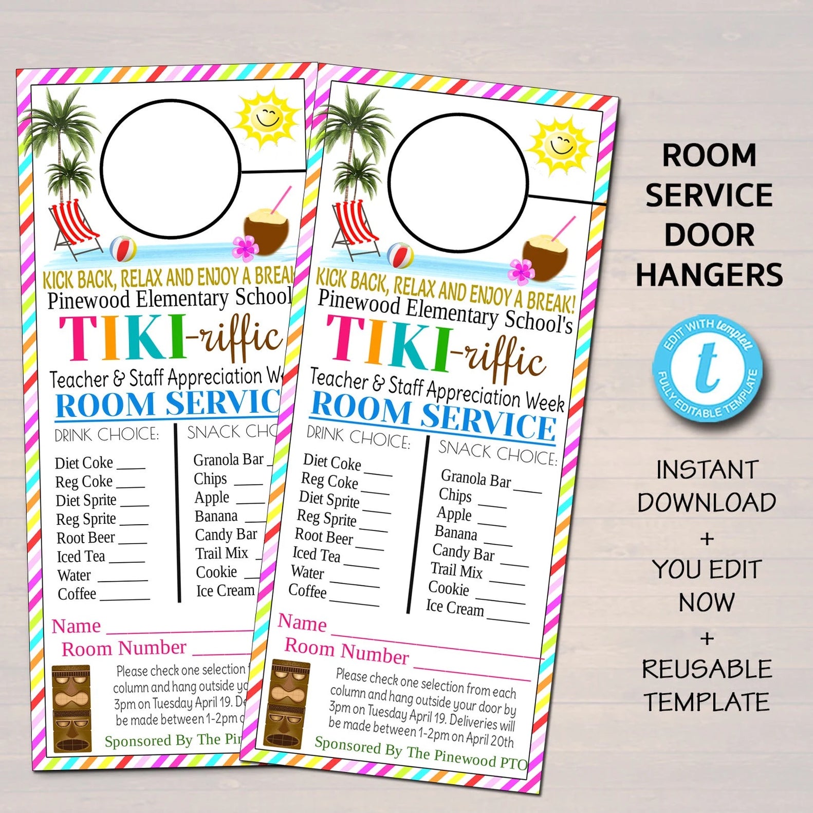 Mahalo Beach Theme Teacher Appreciation Week Printable Set — TidyLady ...