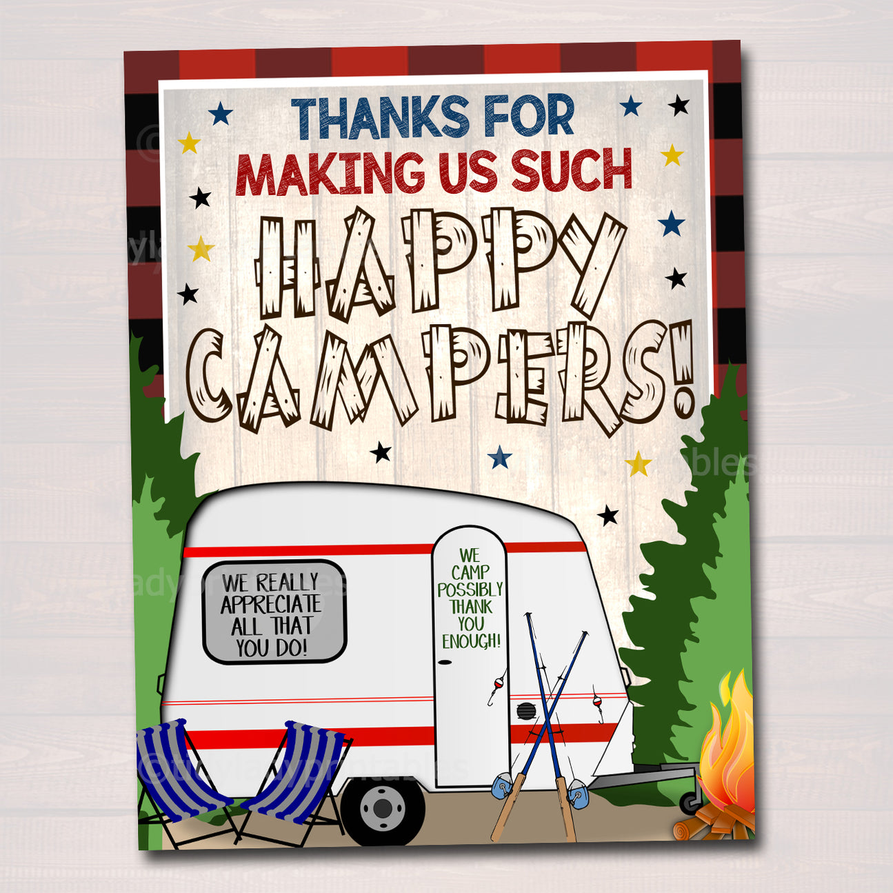 Camping Theme Teacher Appreciation Signs TidyLady Printables
