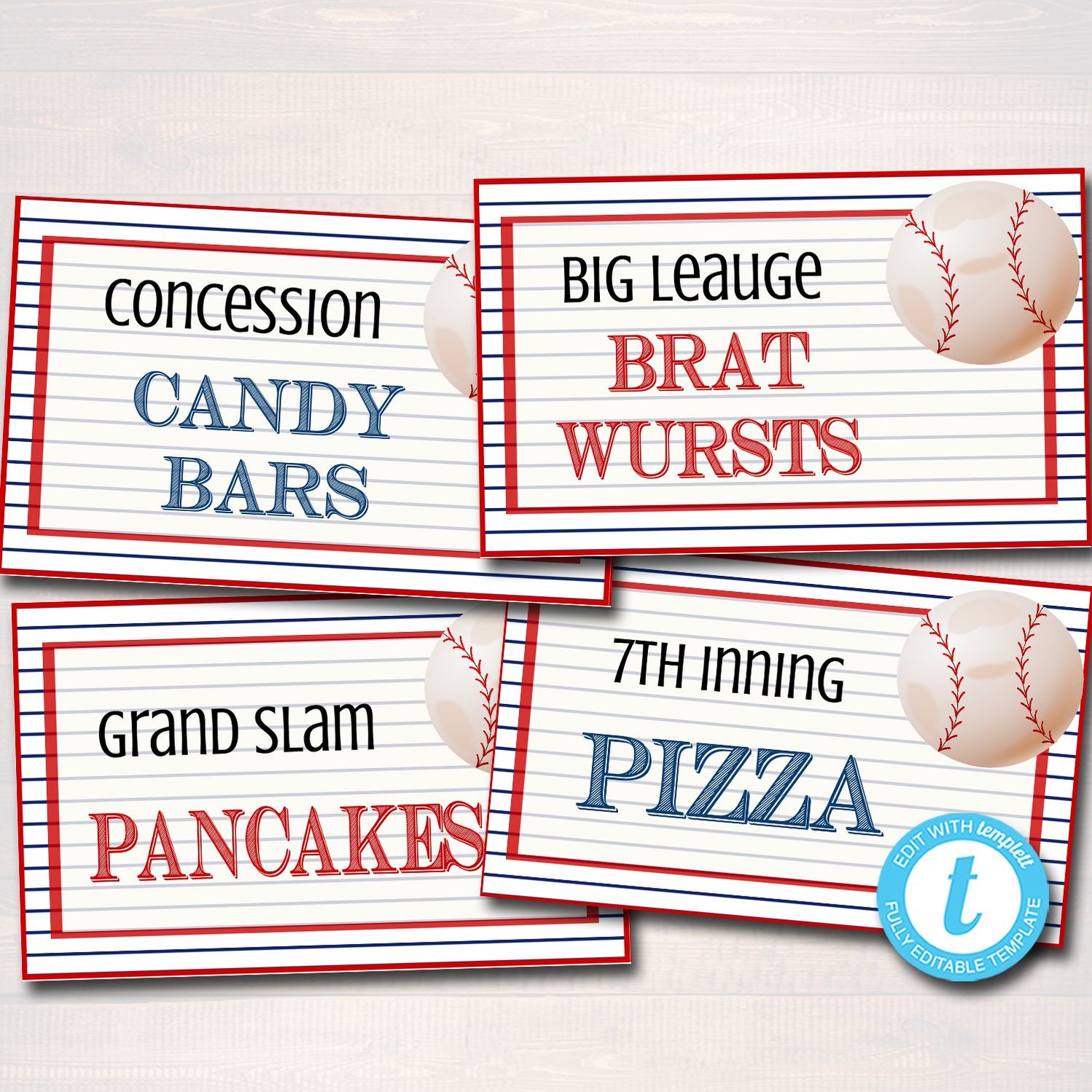 Baseball Theme Teacher Appreciation Week Printable Party Set — TidyLady ...