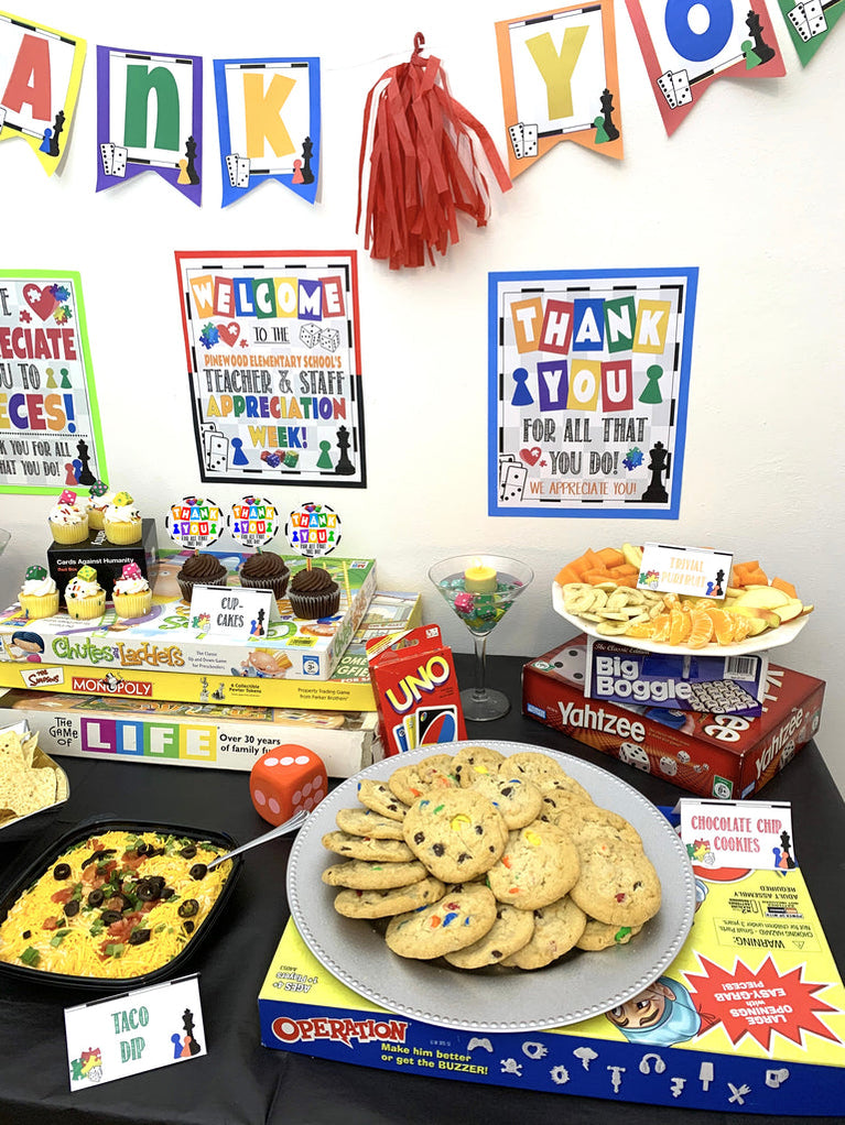 Board Games Theme Teacher Appreciation Week Printable Set — TidyLady ...