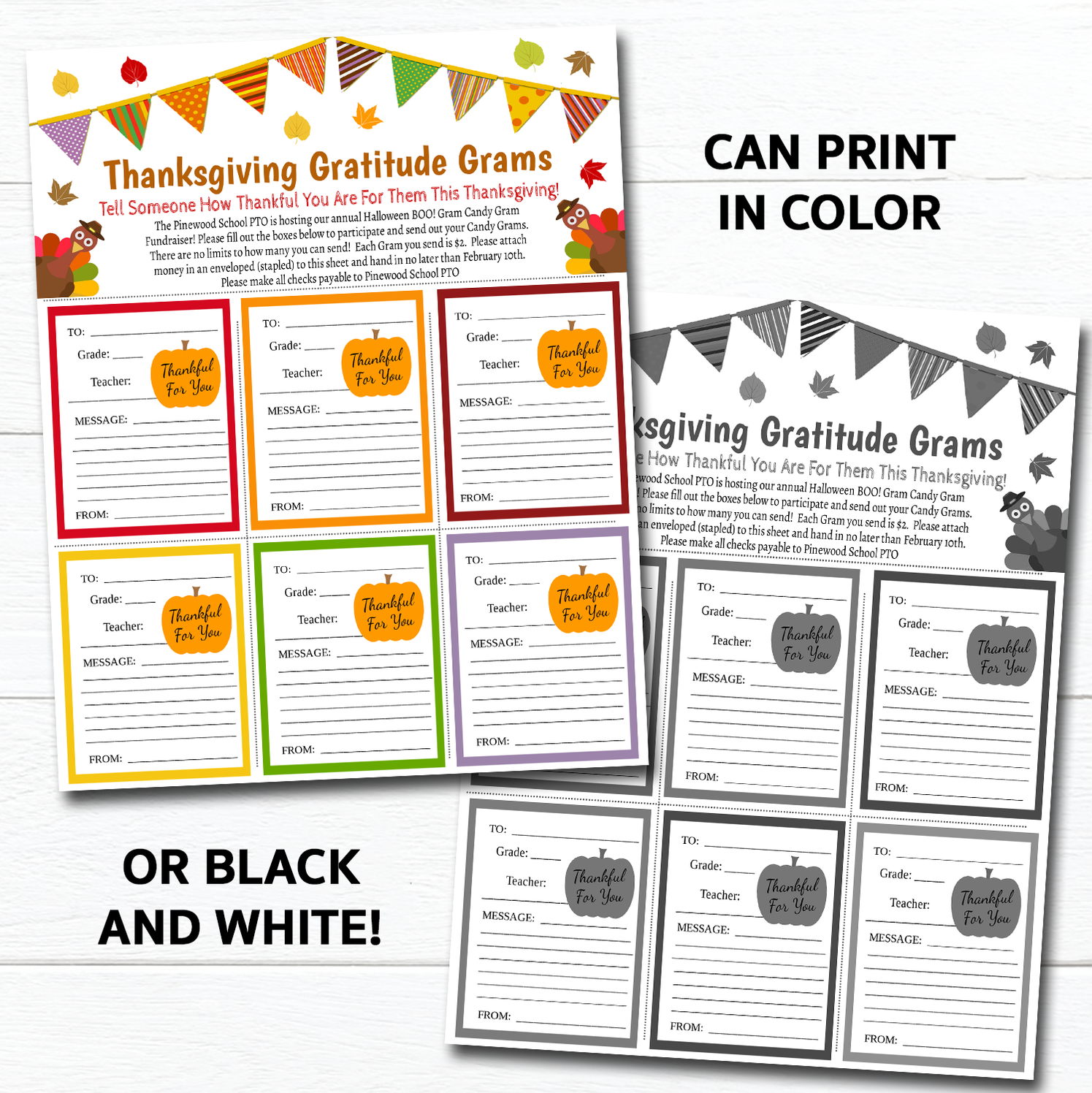 Fall Fundraiser & Event Flyers | TidyLady Printables