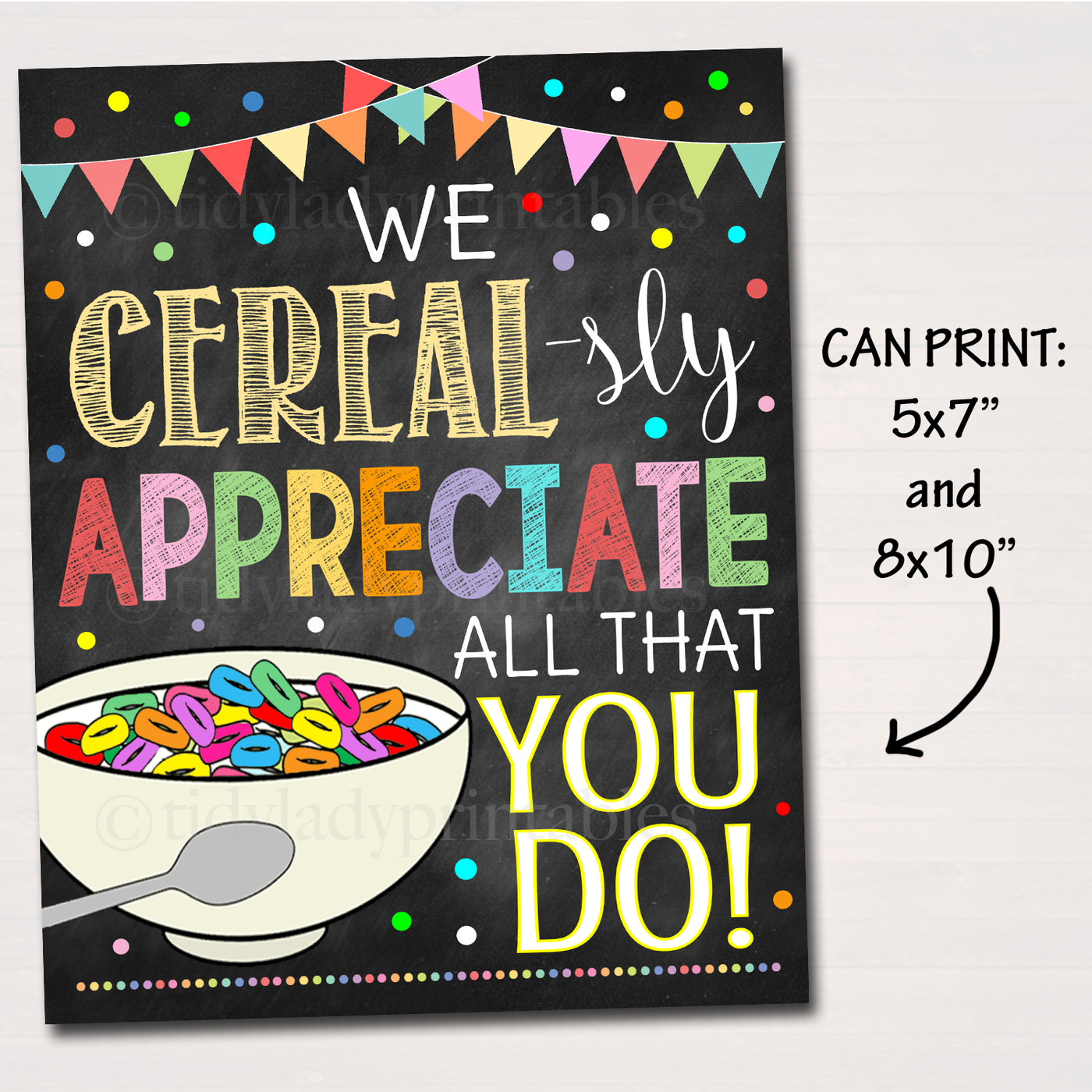 Teacher Appreciation Breakfast Printable Food Decor Signs — TidyLady ...