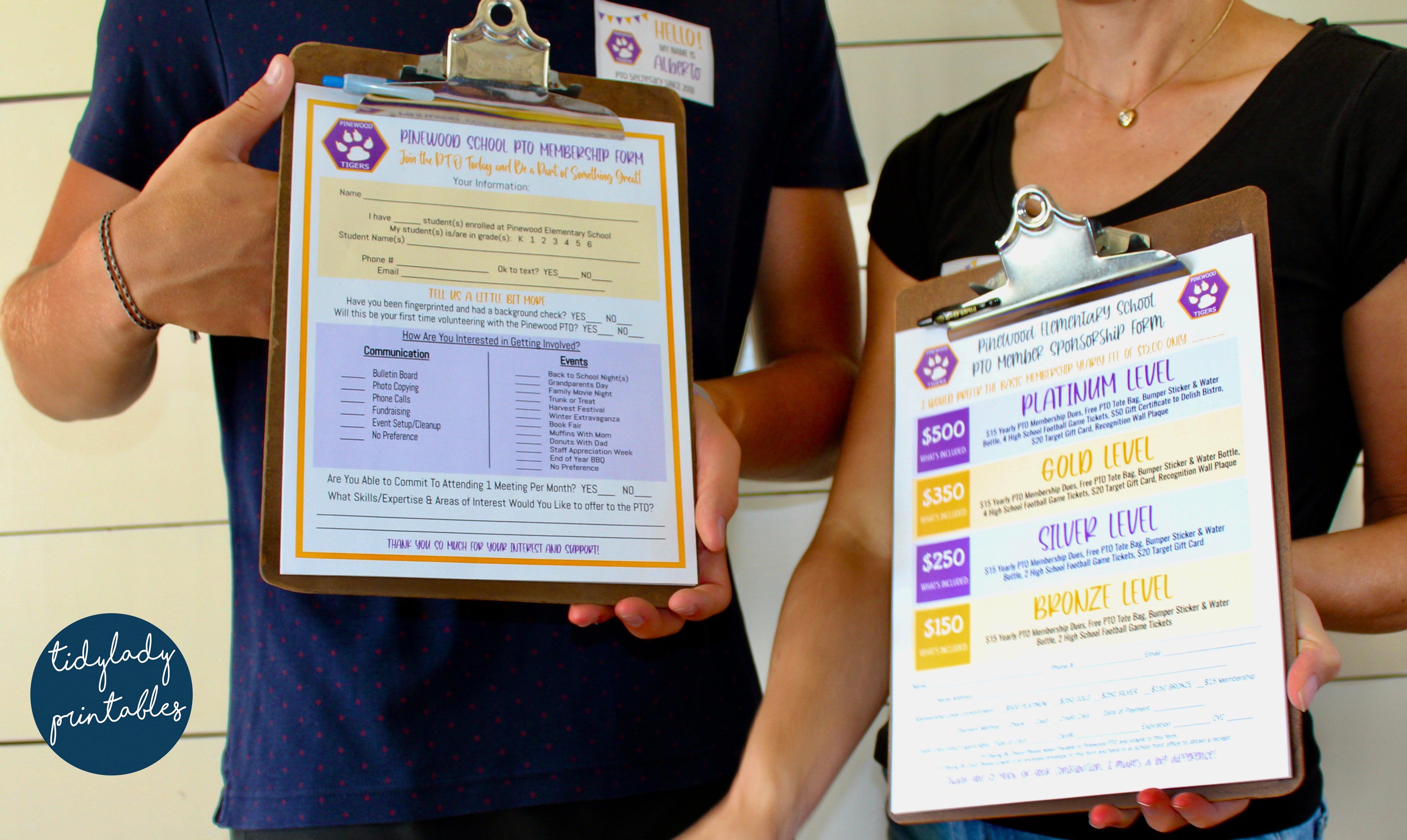 Back to School Pto Membership Sponsorship Drive Templates — TidyLady ...