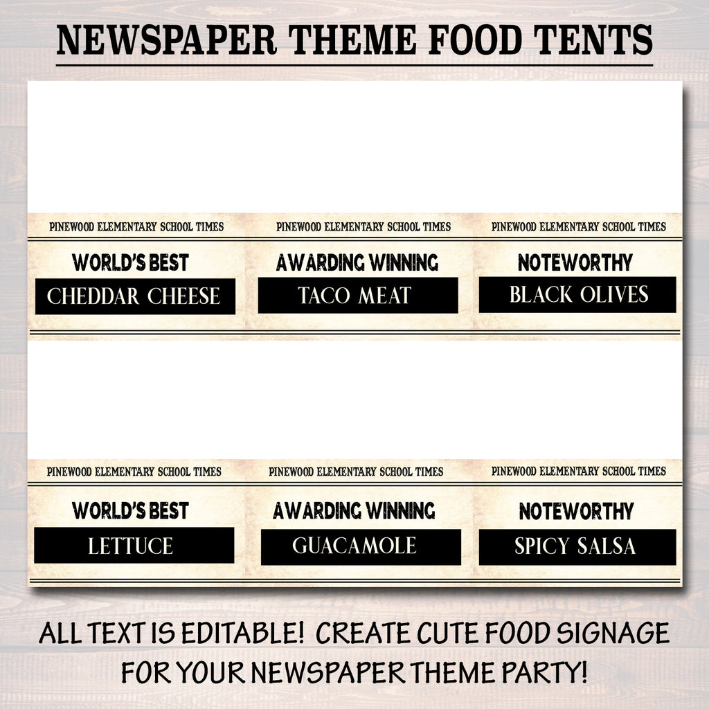 Newspaper Theme | TidyLady Printables
