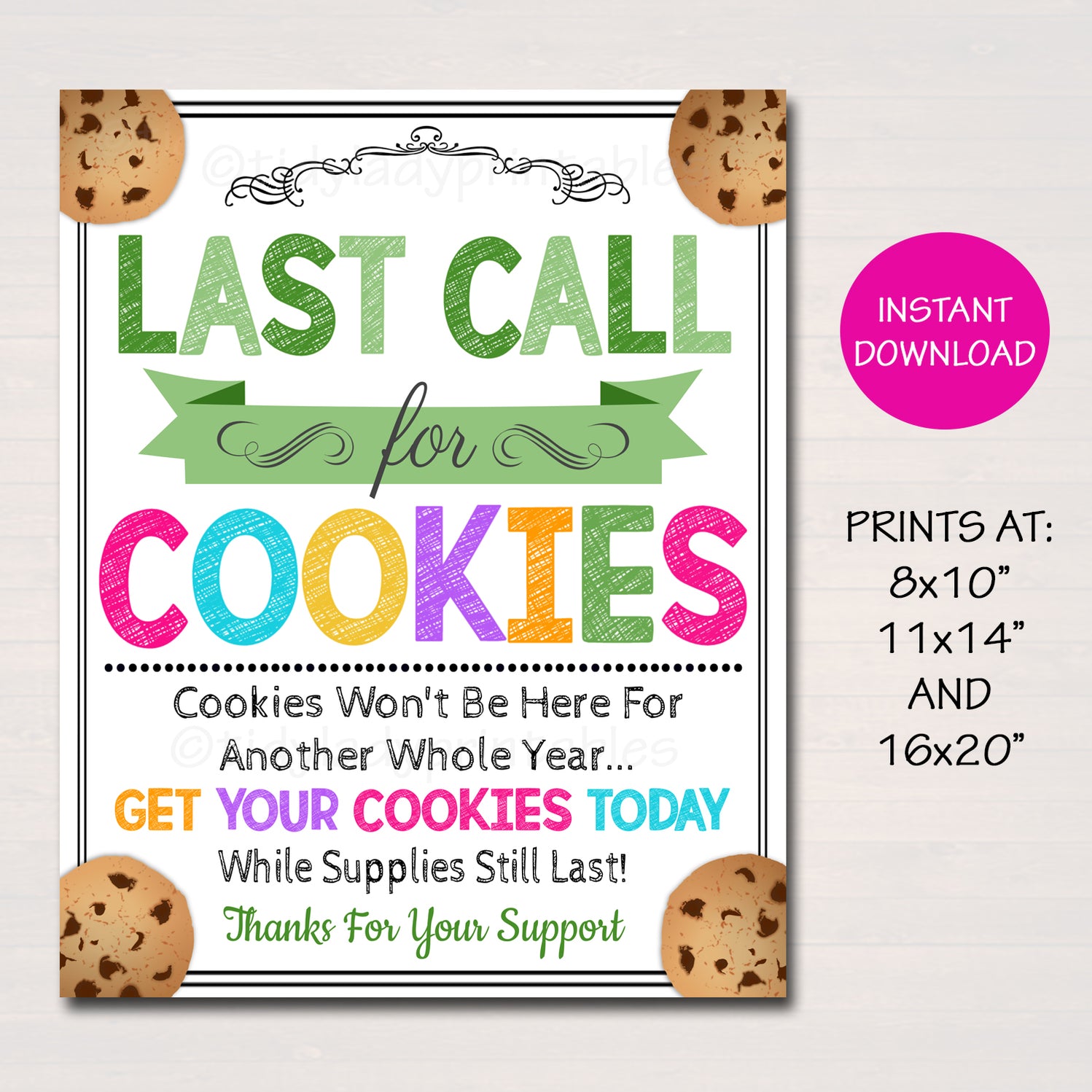 Cookie Booth Ideas, Decor and Signs | TidyLady Printables