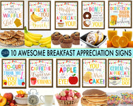 Teacher Appreciation Week Printable Brunch Breakfast Signs — TidyLady ...