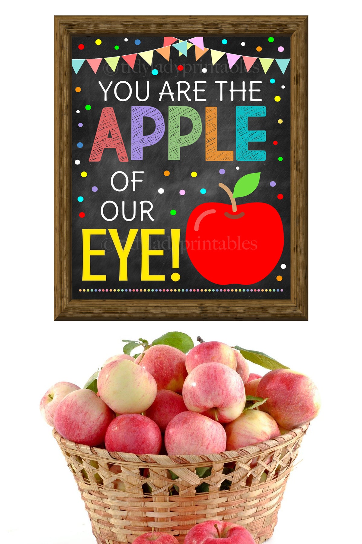 Teacher Appreciation Week Apple Sign | TidyLady Printables