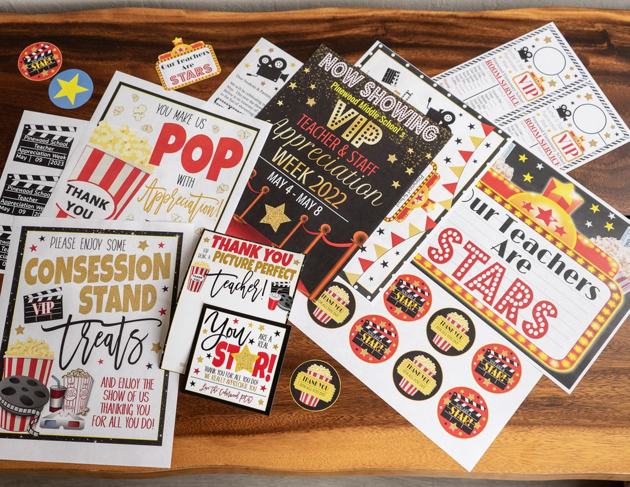 Hollywood Movie Theme Teacher Appreciation Week Party Set — TidyLady ...