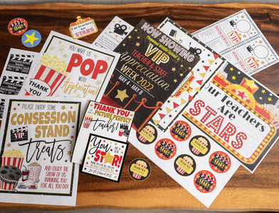 Hollywood Movie Theme Teacher Appreciation Week Party Set — TidyLady ...