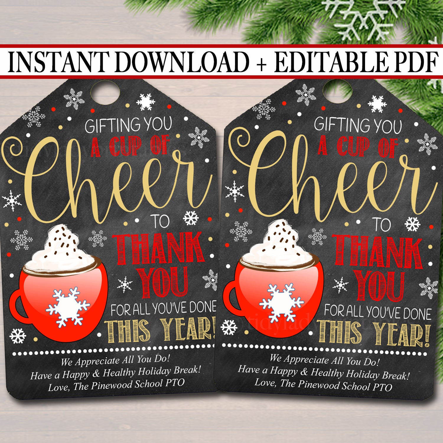 Editable Christmas Gift Tags