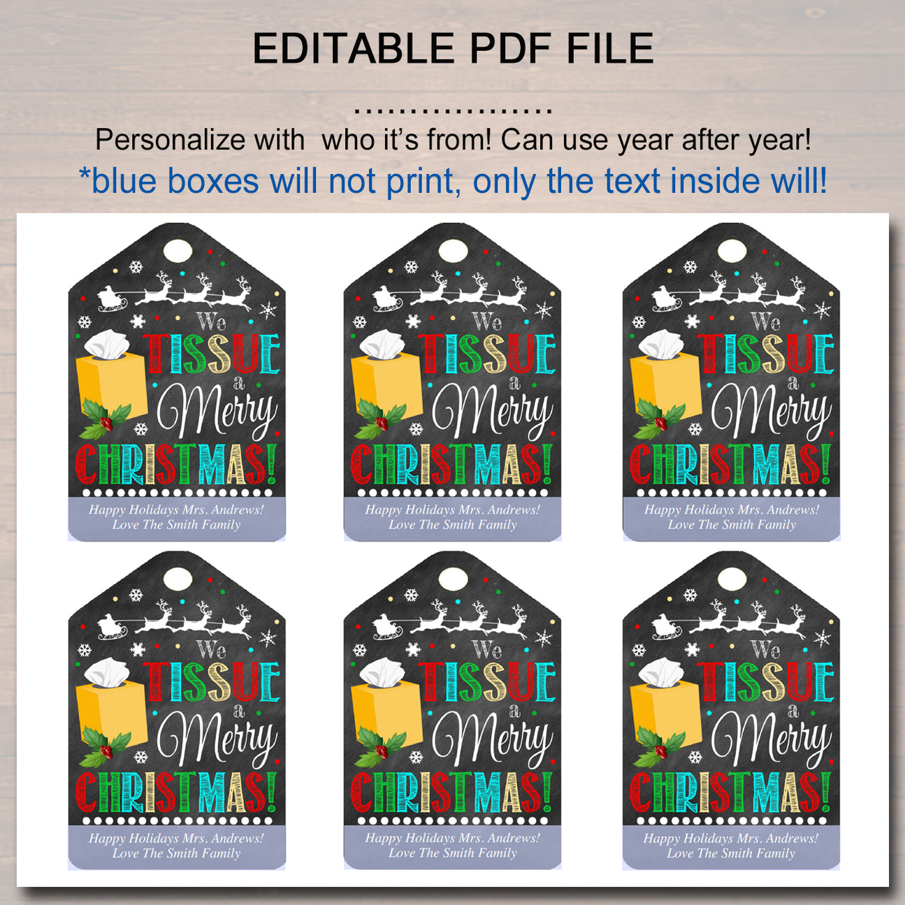 We Tissue A Merry Christmas Gift Tag | TidyLady Printables