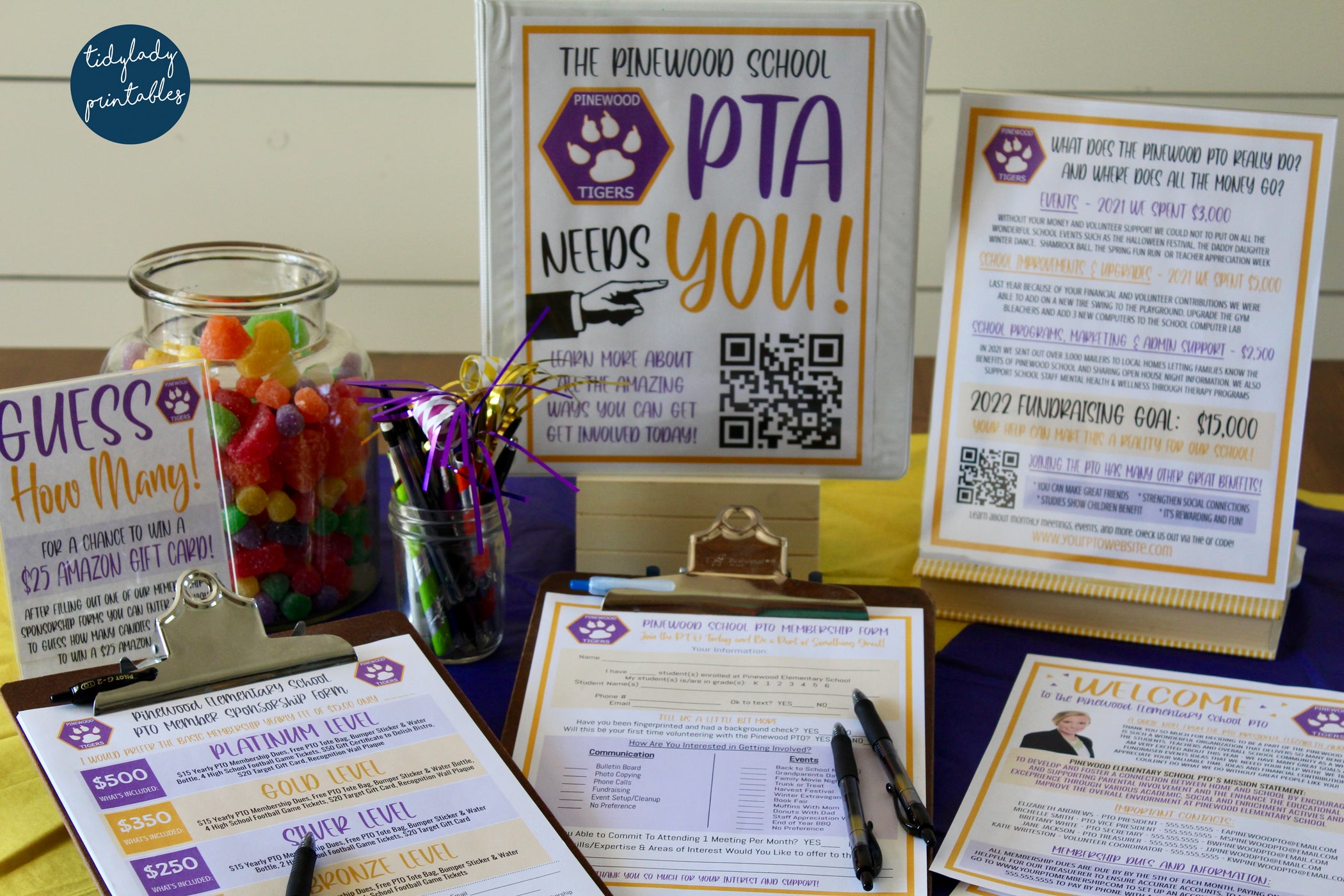 Back to School Pto Membership Sponsorship Drive Templates — TidyLady ...