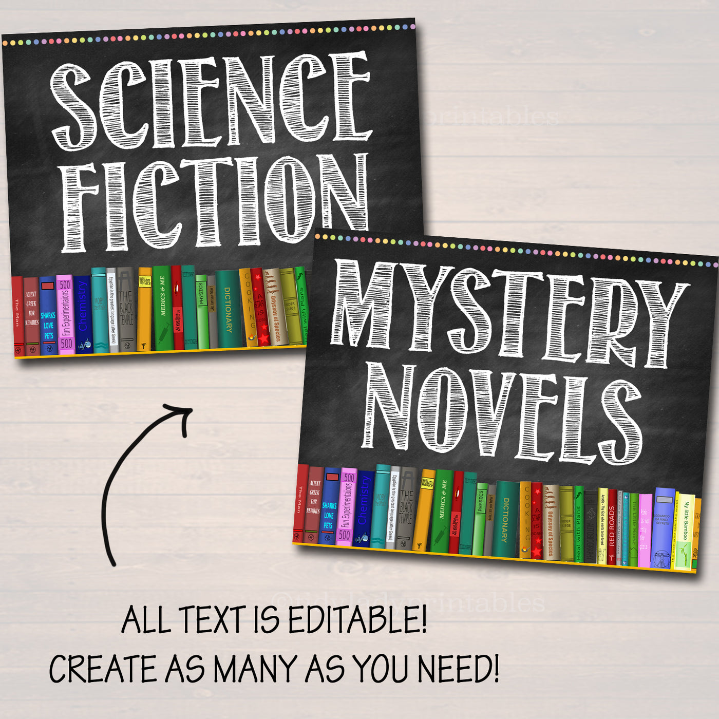 School Library Genre Posters | TidyLady Printables