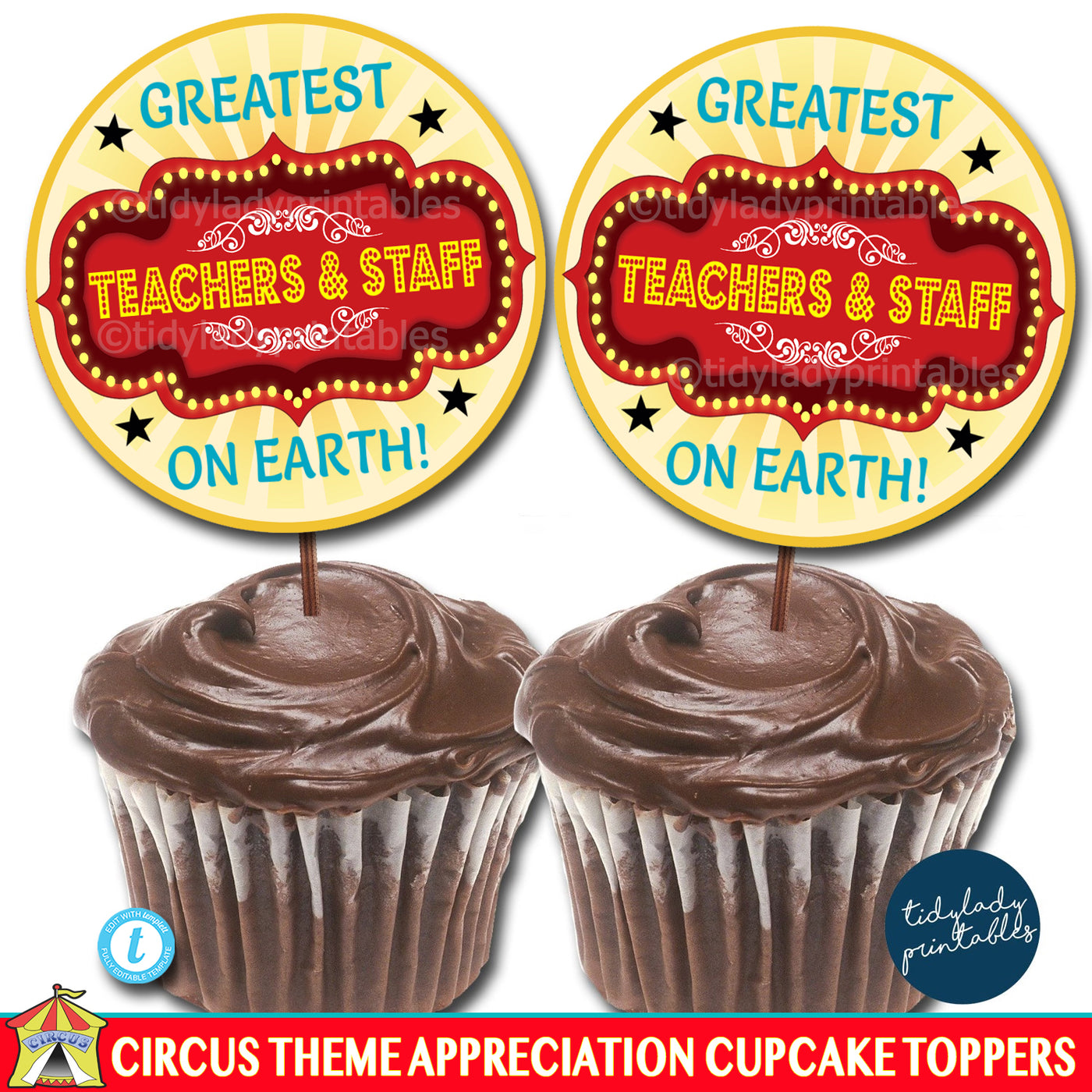 Circus Theme Teacher Appreciation Week Printable Party Set — TidyLady ...