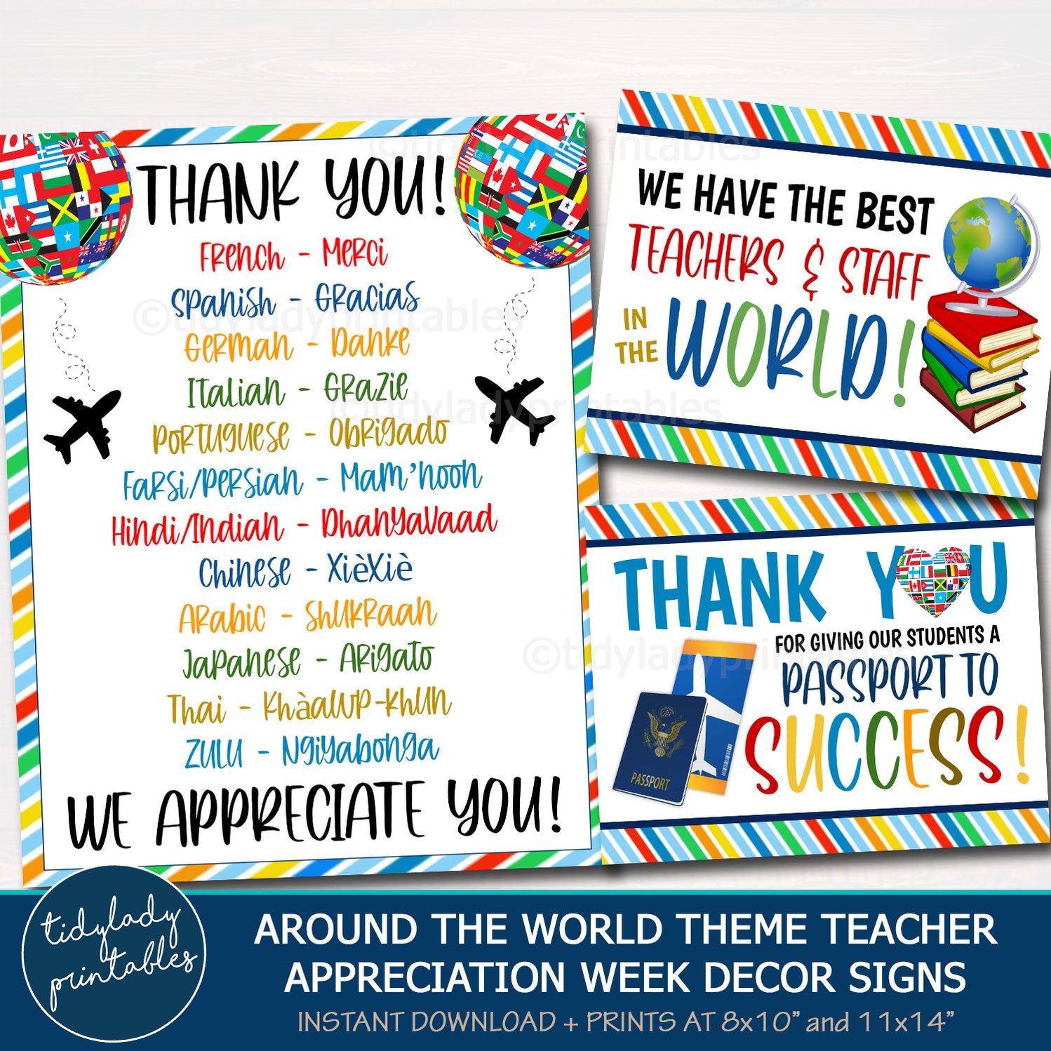 International World Theme Teacher Appreciation Week Party Set ...