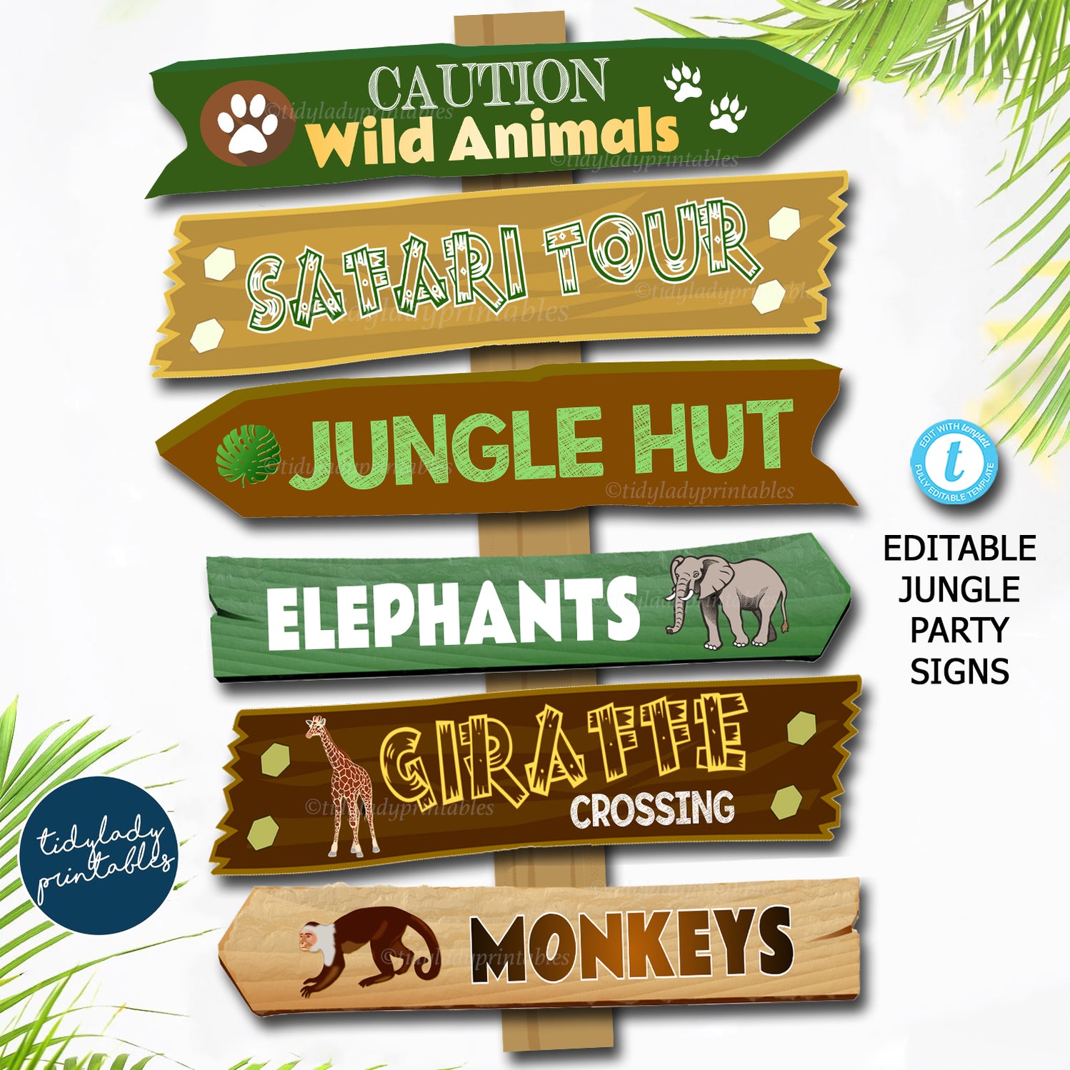 Jungle Theme Teacher Appreciation Week Printable Party Set — TidyLady ...