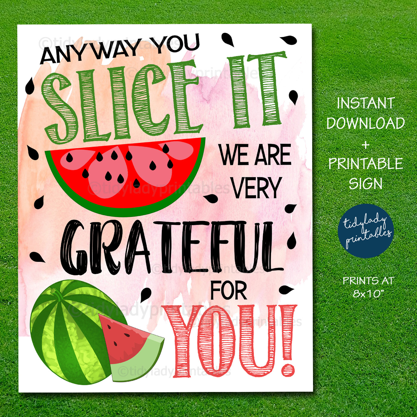 Watermelon Theme Teacher Appreciation Week Printable Party Set ...