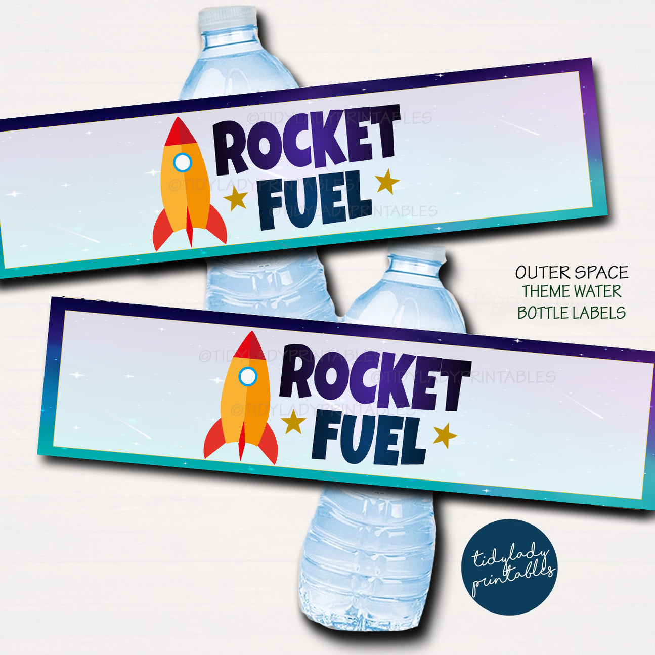 Outer Space Party Water Bottle Labels | TidyLady Printables
