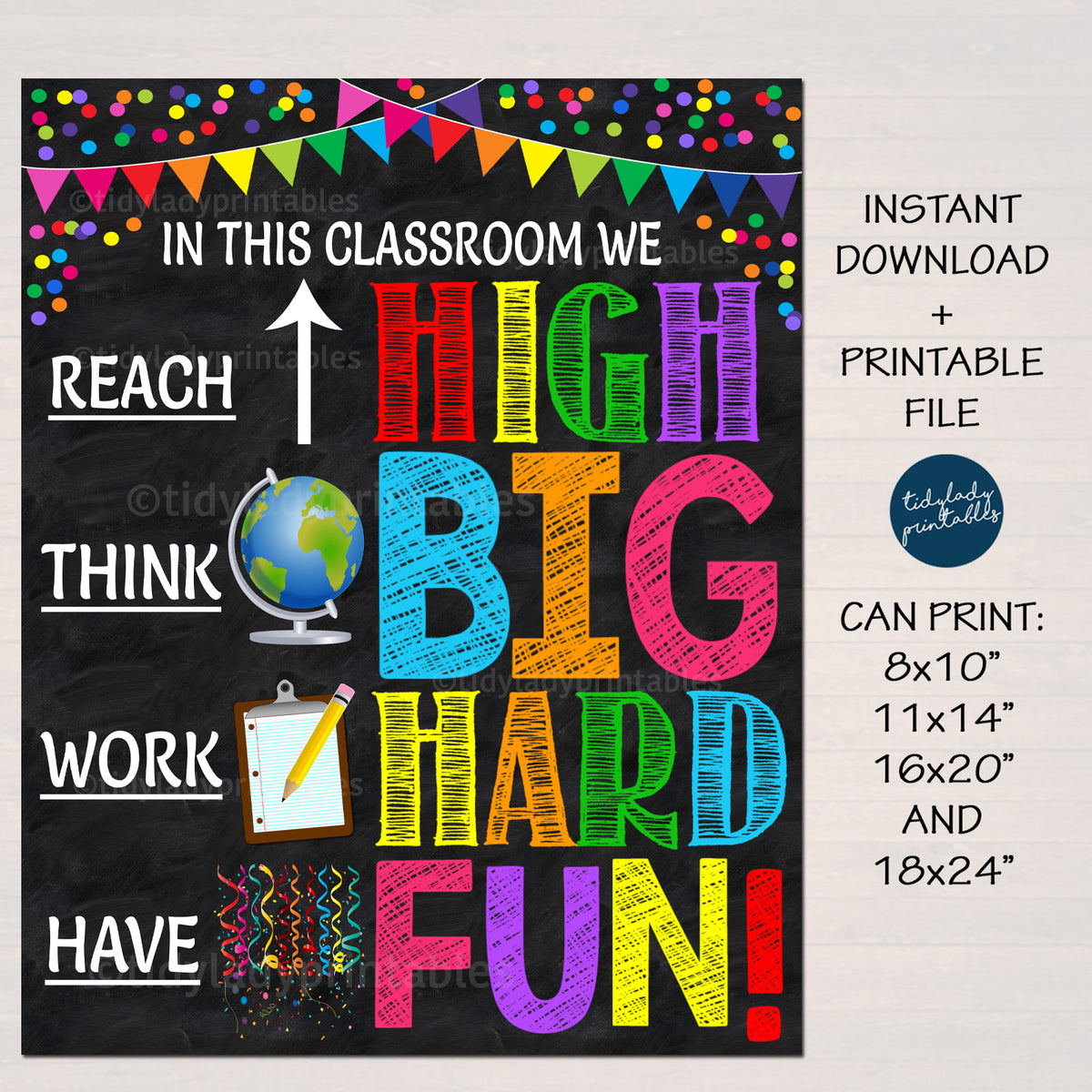 Growth Mindset Classroom Poster | TidyLady Printables