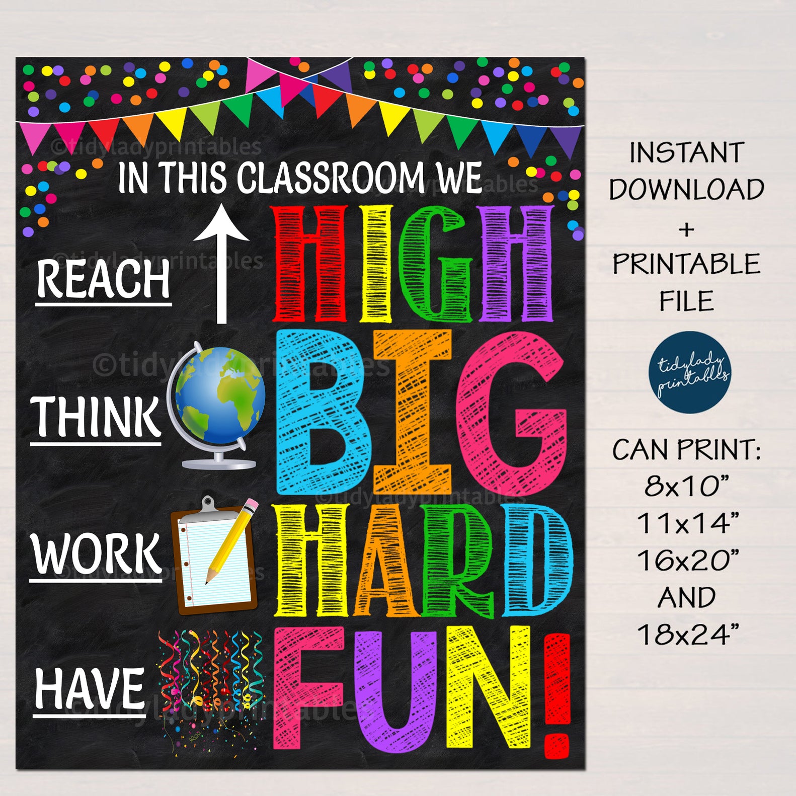 Growth Mindset Classroom Poster | TidyLady Printables