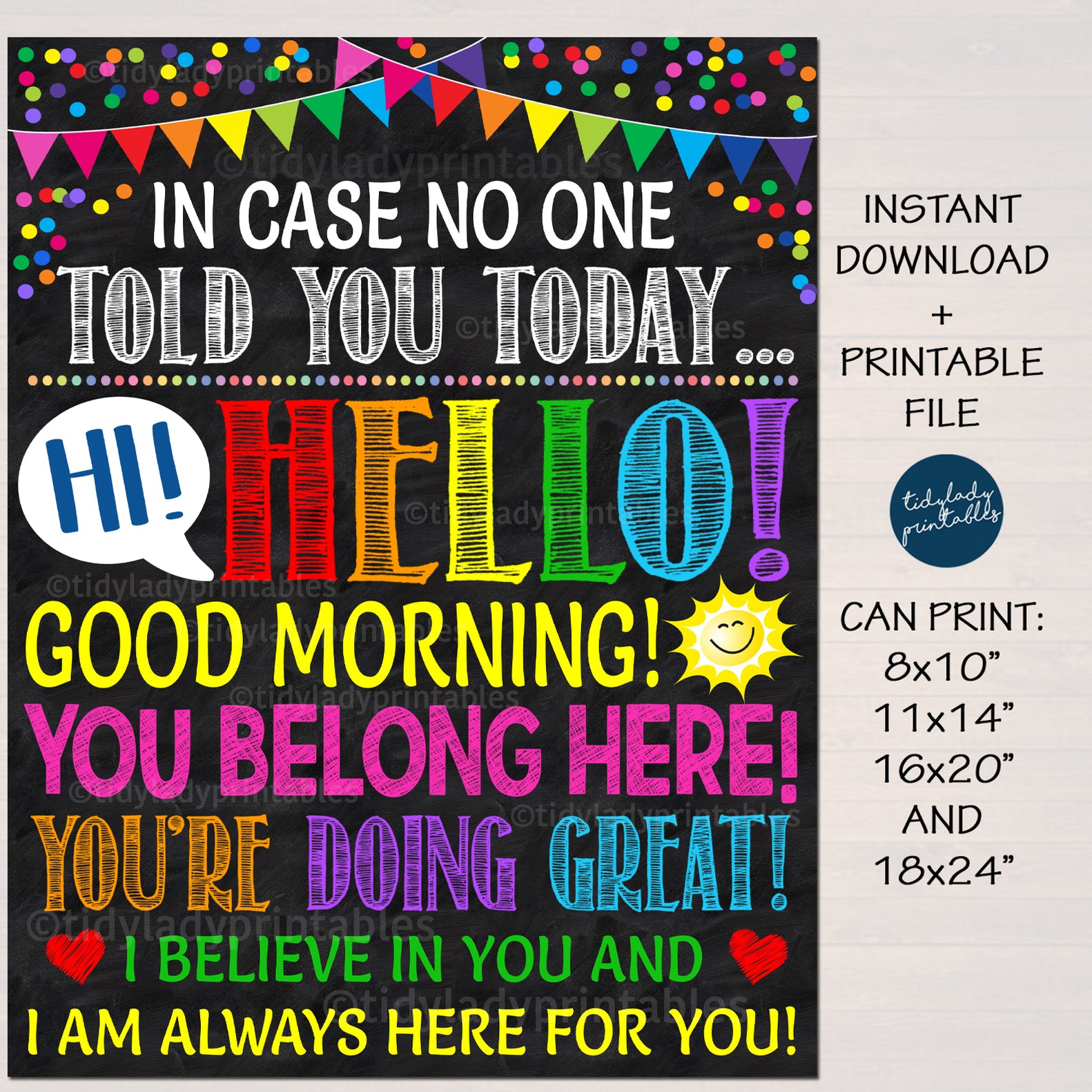 Dear Students You Belong School Poster | TidyLady Printables