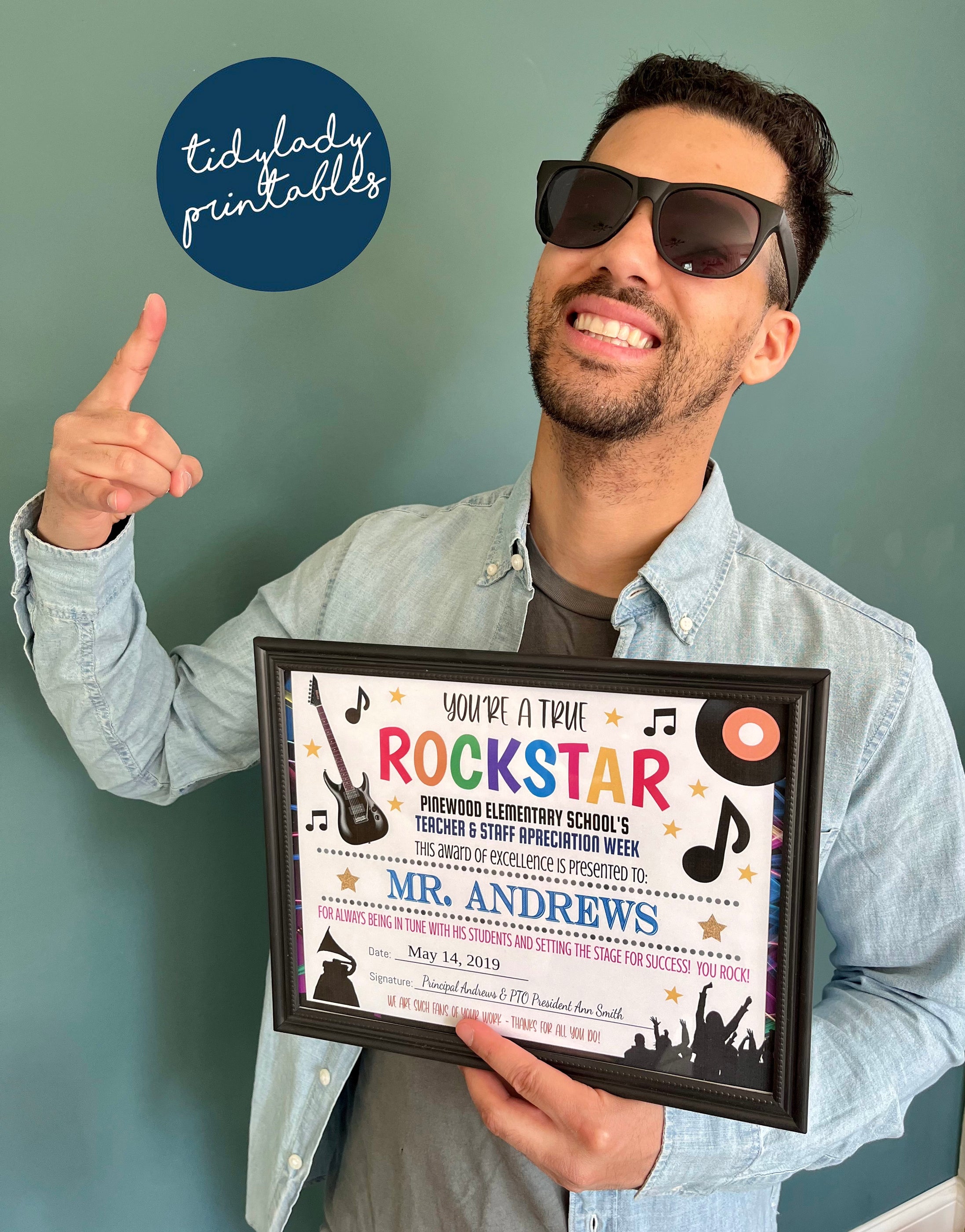 Rockstar Theme Teacher Appreciation Week Printable Party Set — TidyLady ...