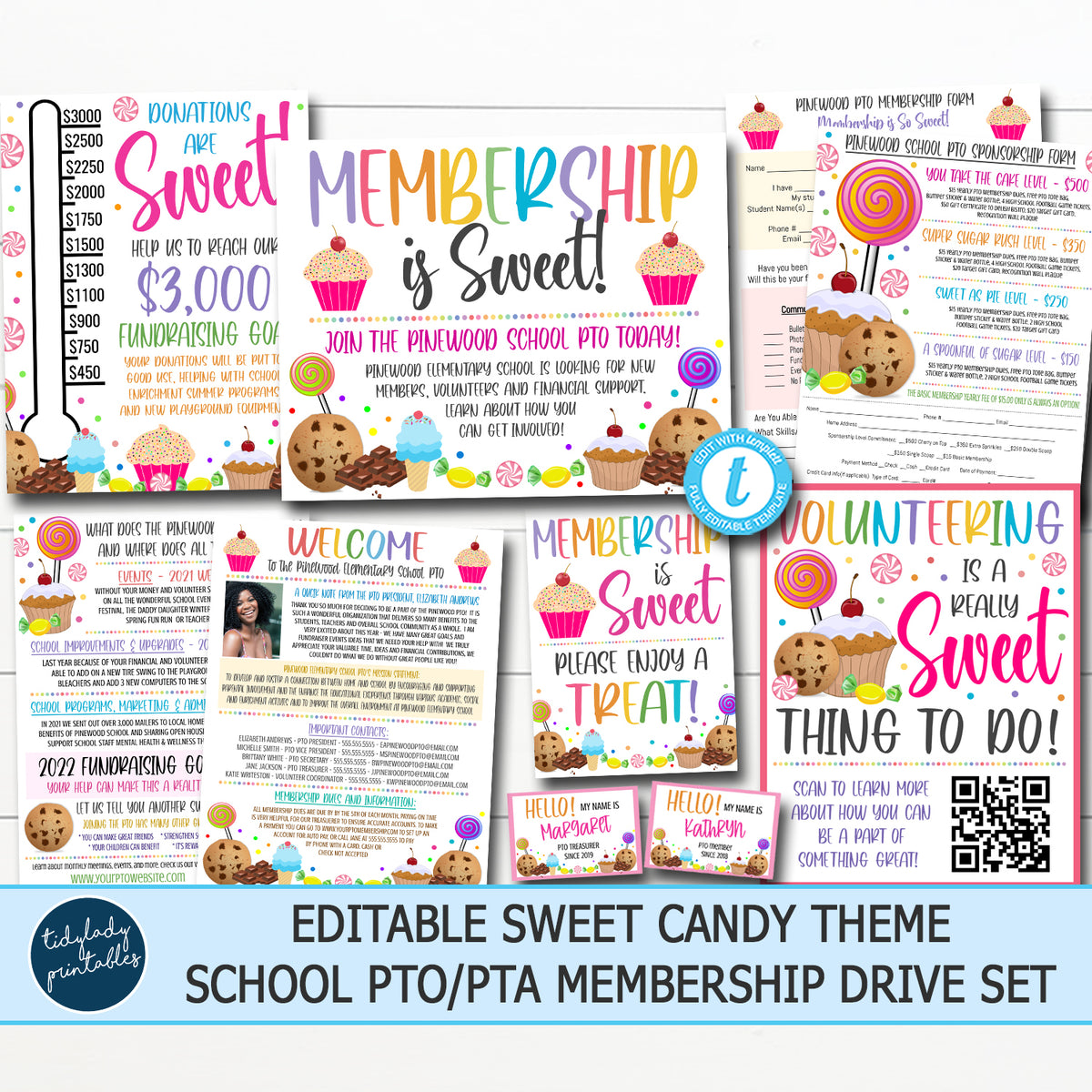 School Pto Pta Membership is Sweet Sponsorship Drive Toolkit — TidyLady ...