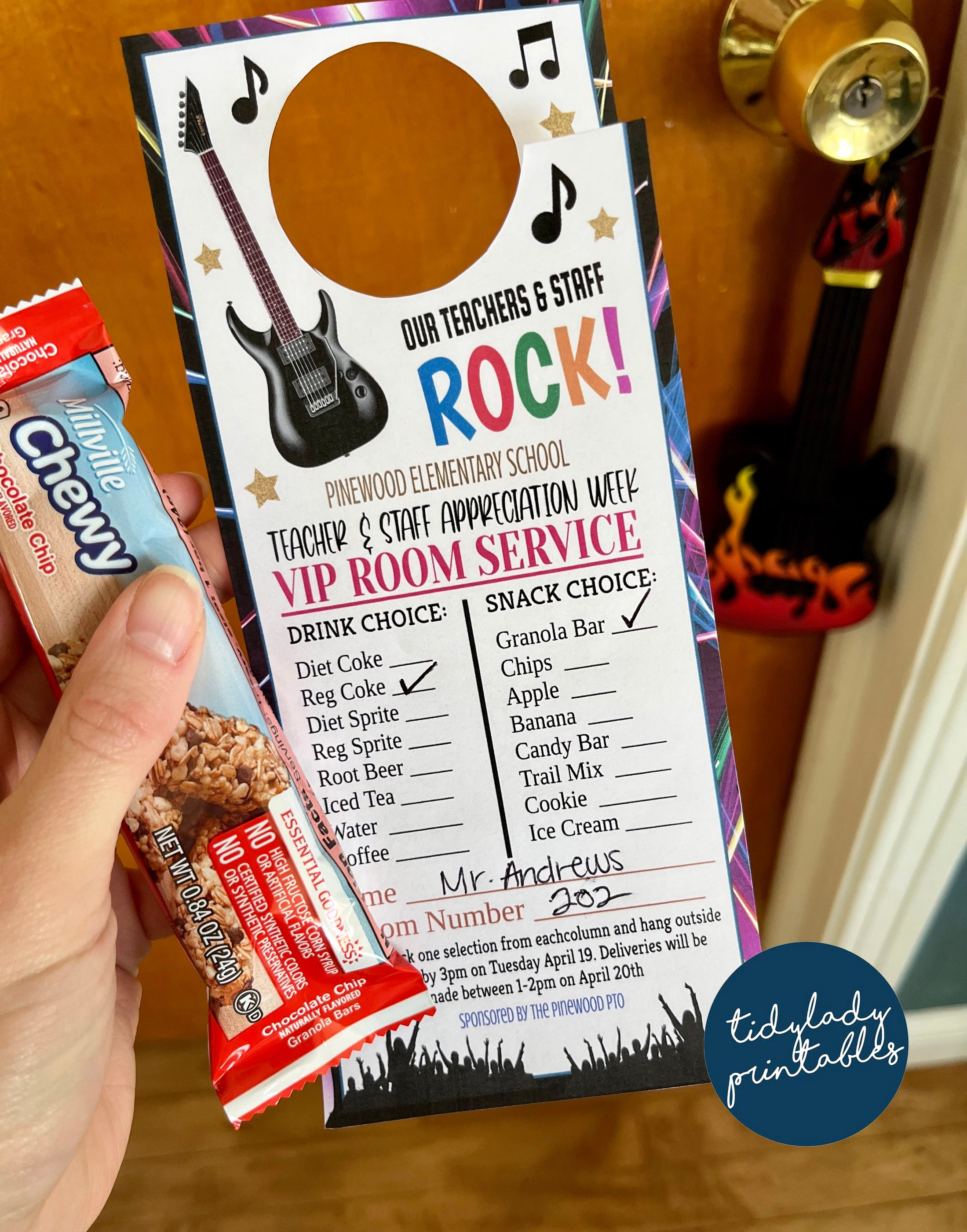 Rockstar Theme Teacher Appreciation Week Printable Party Set — TidyLady ...