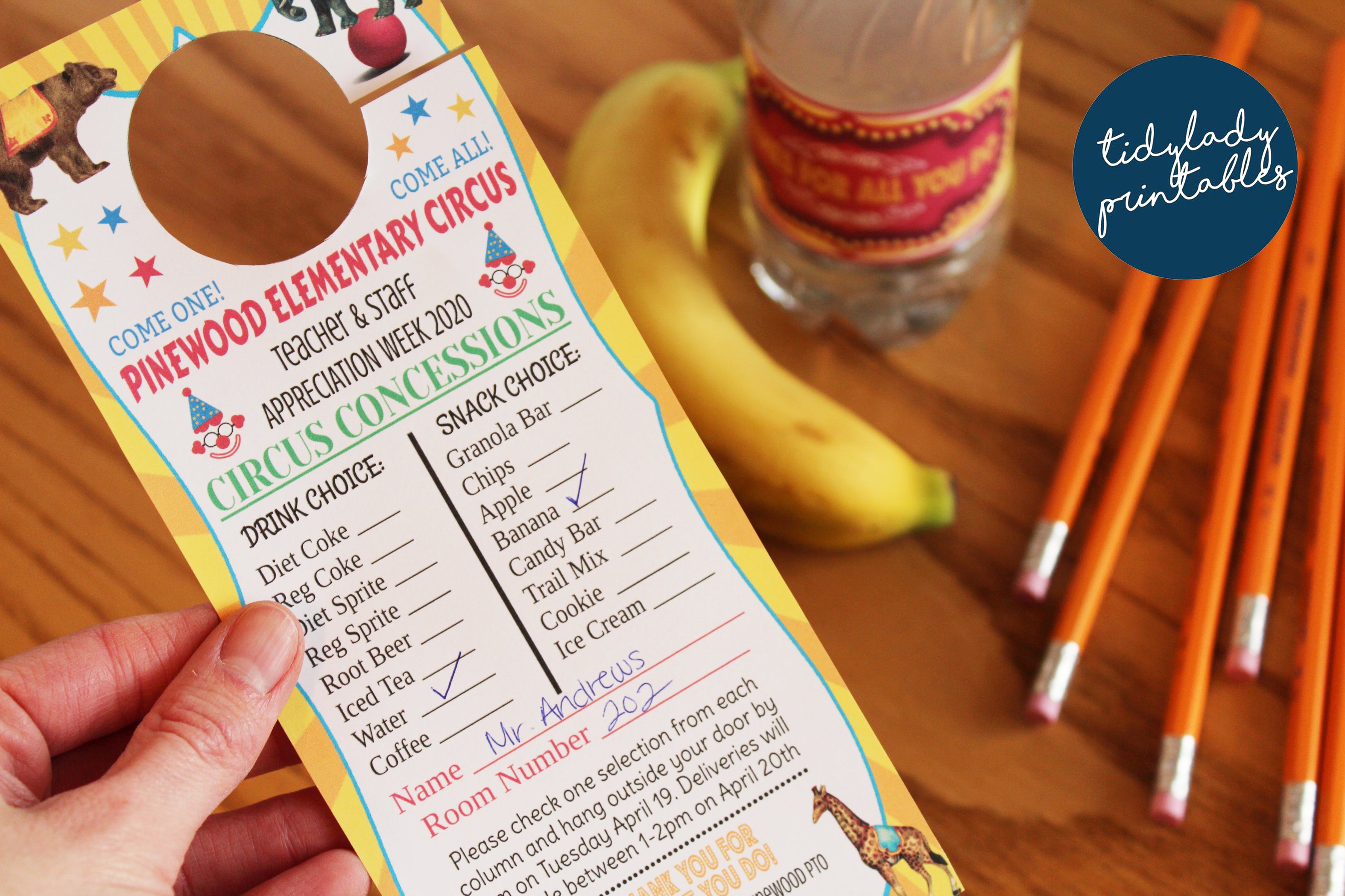 Circus Theme Teacher Appreciation Week Printable Party Set — TidyLady ...