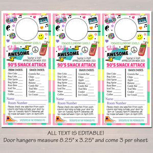 80s 90s Theme Teacher Appreciation Week Printable Party Set — TidyLady ...