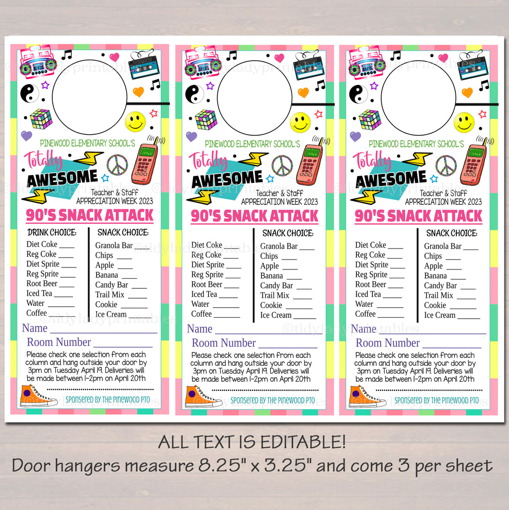 Teacher Appreciation Door Hangers | TidyLady Printables