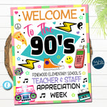 80s 90s Theme Teacher Appreciation Week Printable Party Set — TidyLady ...