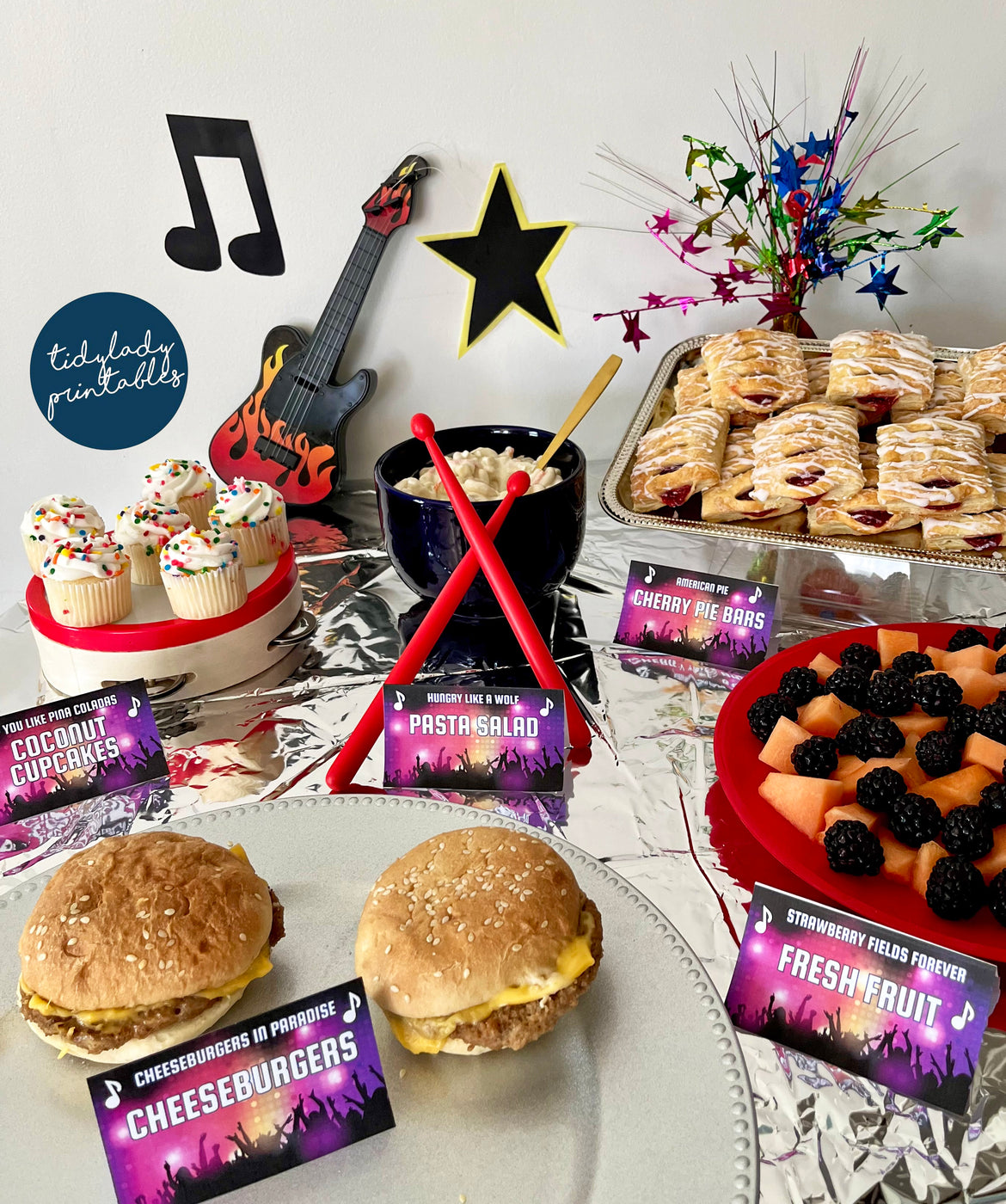 Rockstar Theme Teacher Appreciation Week Printable Party Set — TidyLady ...