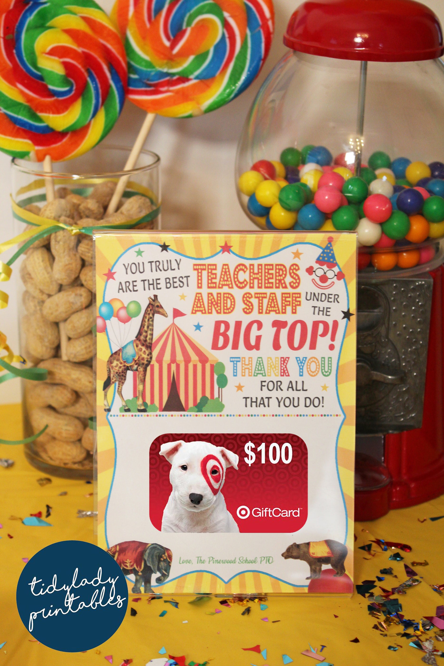 Circus Theme Teacher Appreciation Week Printable Party Set — TidyLady ...