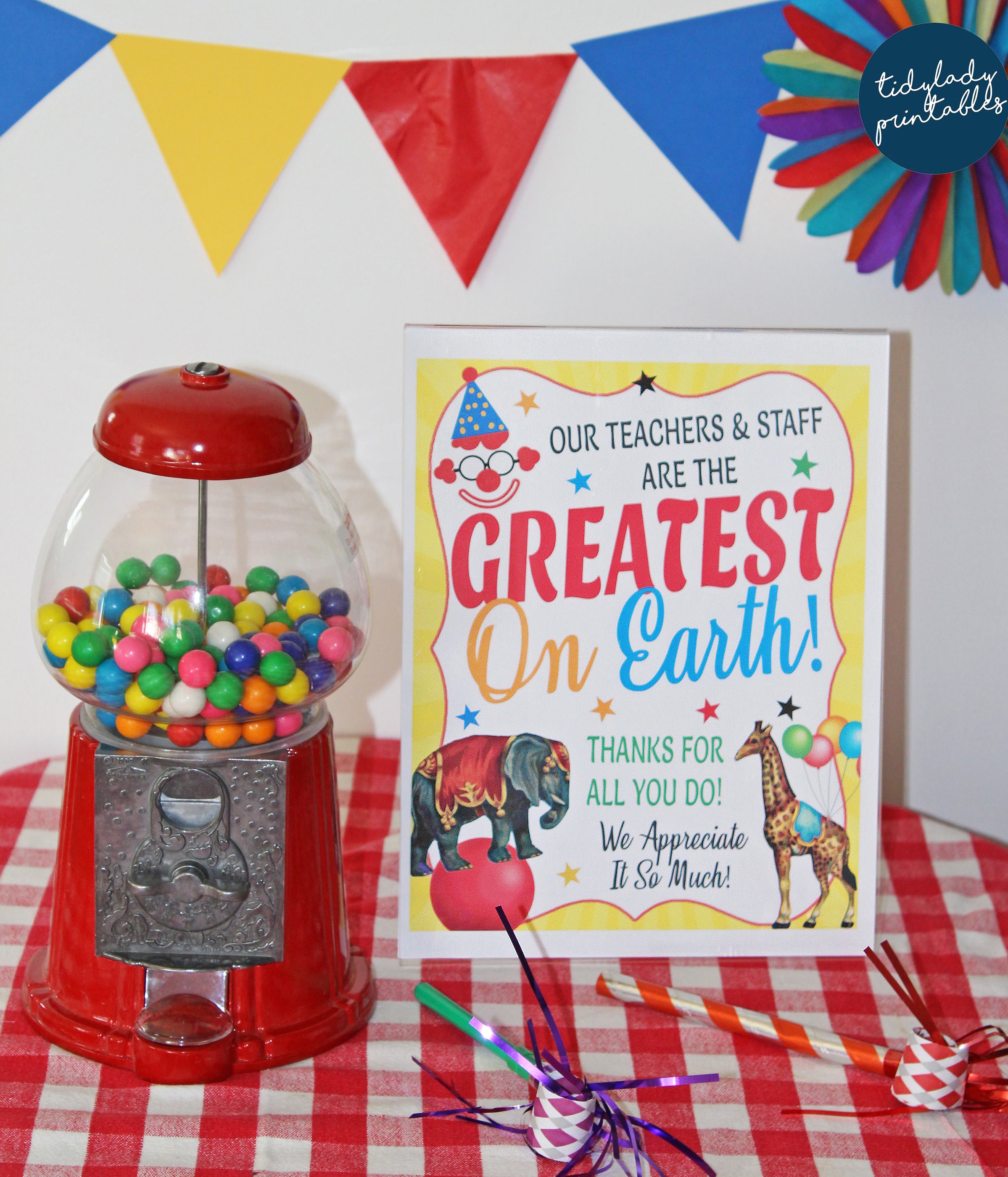 Circus Theme Teacher Appreciation Week Printable Party Set — TidyLady ...