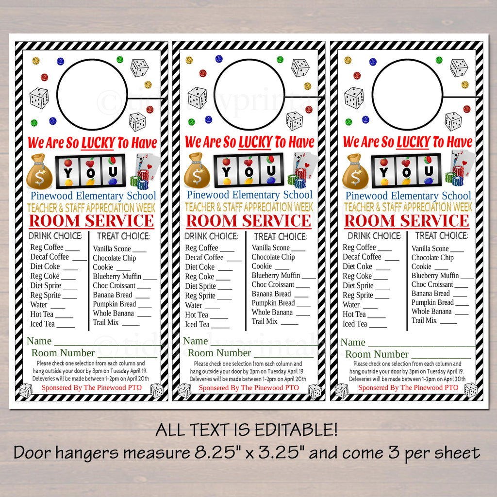 Teacher Appreciation Door Hangers | TidyLady Printables