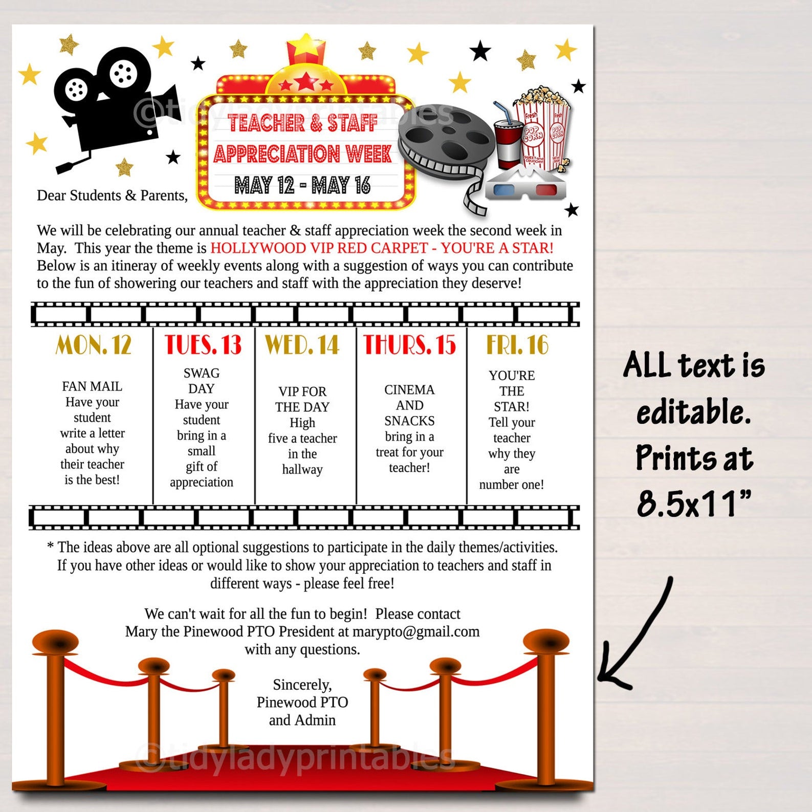 Movie Night - Hollywood Theme | TidyLady Printables