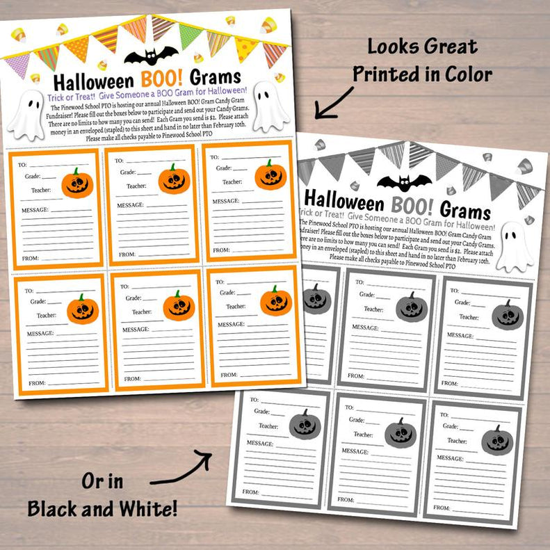 Halloween Candy Gram Flyer | TidyLady Printables