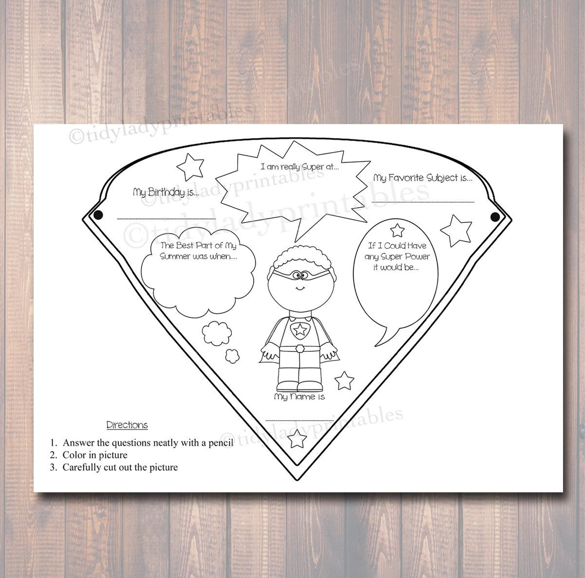 Superhero Classroom Activity | TidyLady Printables