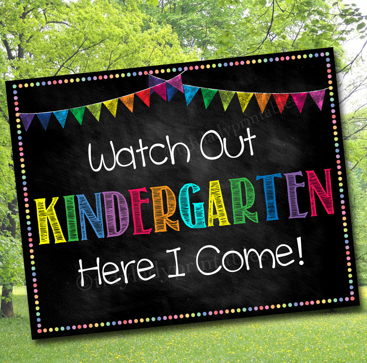 Watch Out Kindergarten Here I Come | TidyLady Printables